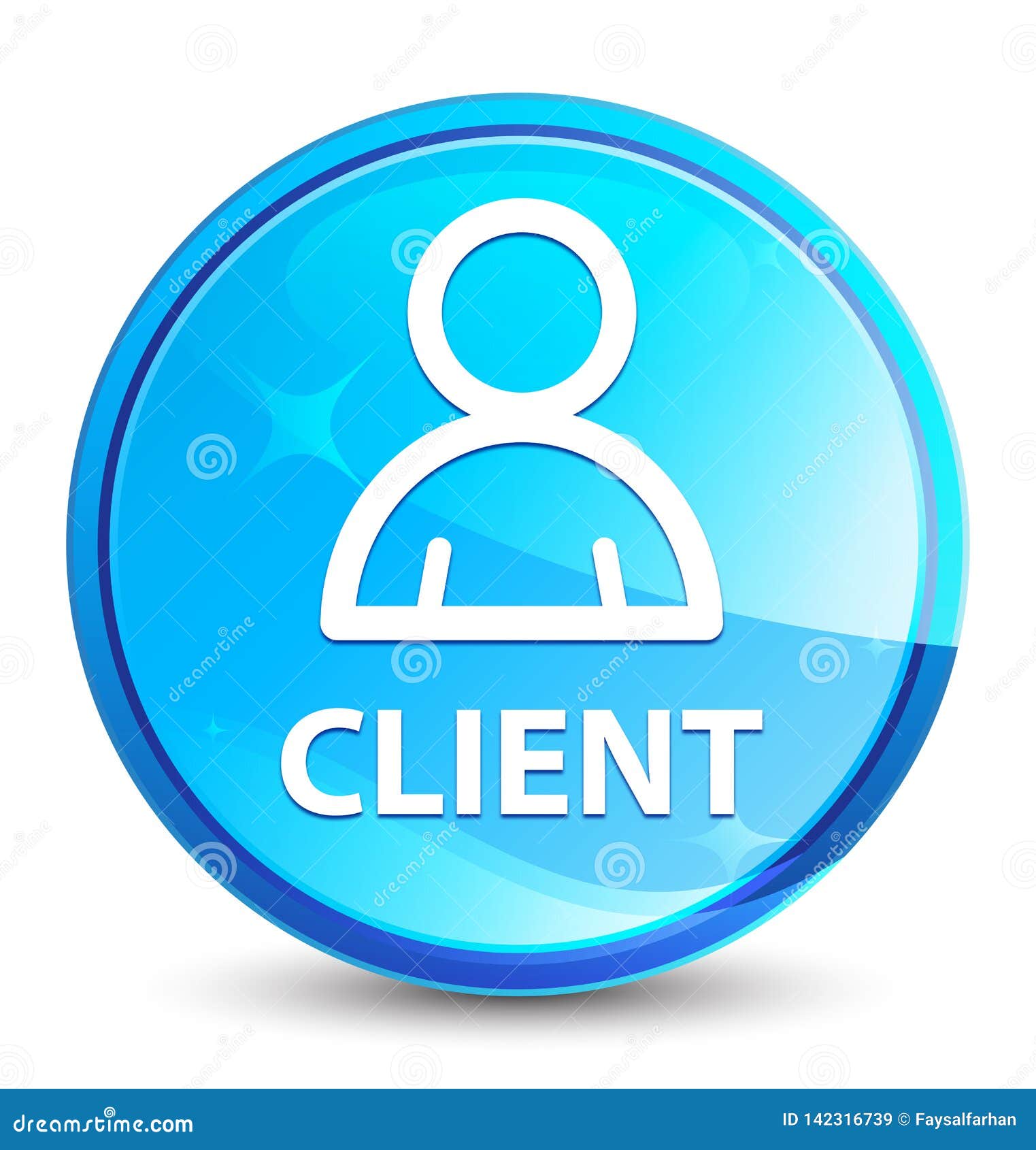 Client (member Icon) Splash Natural Blue Round Button Stock Vector ...