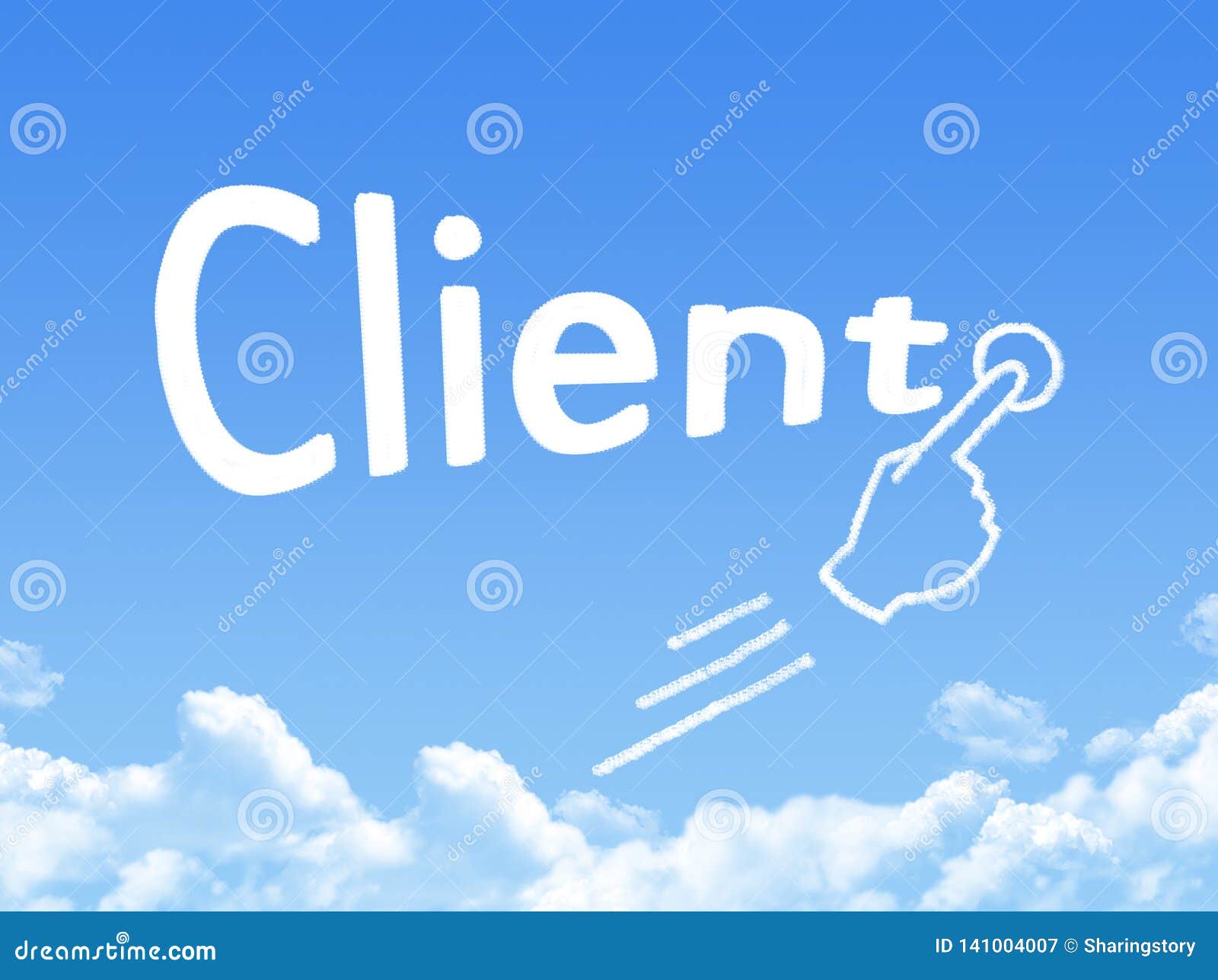 Client message cloud shape stock illustration. Illustration of commerce ...