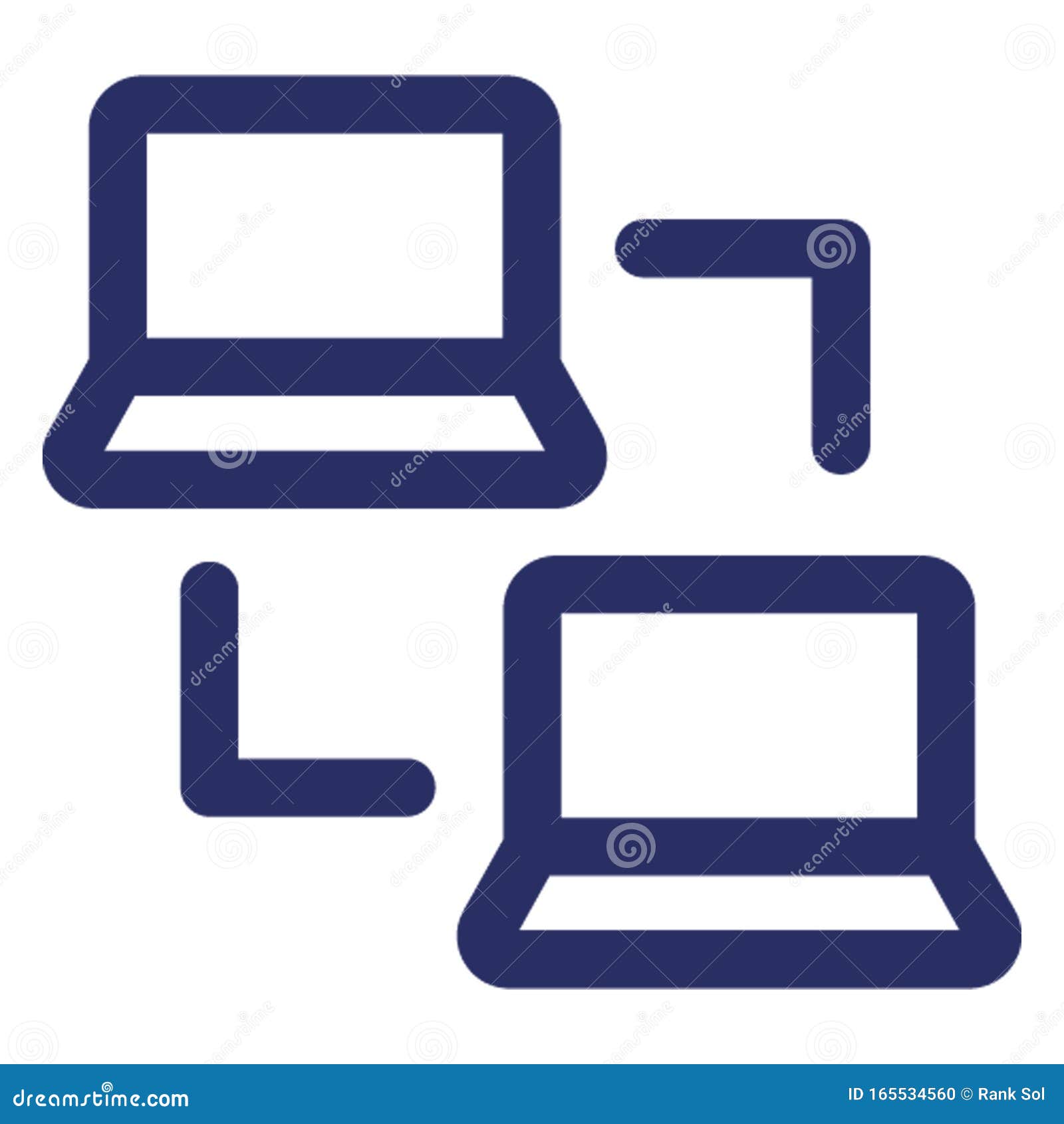 Client Network Isolated Vector with Outline Icon Which Can Easily ...