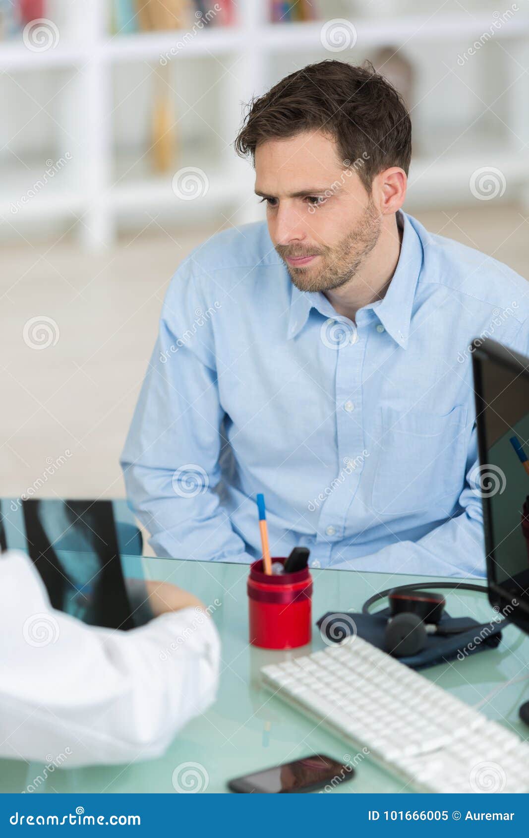 Client in office stock image. Image of record, customer - 101666005