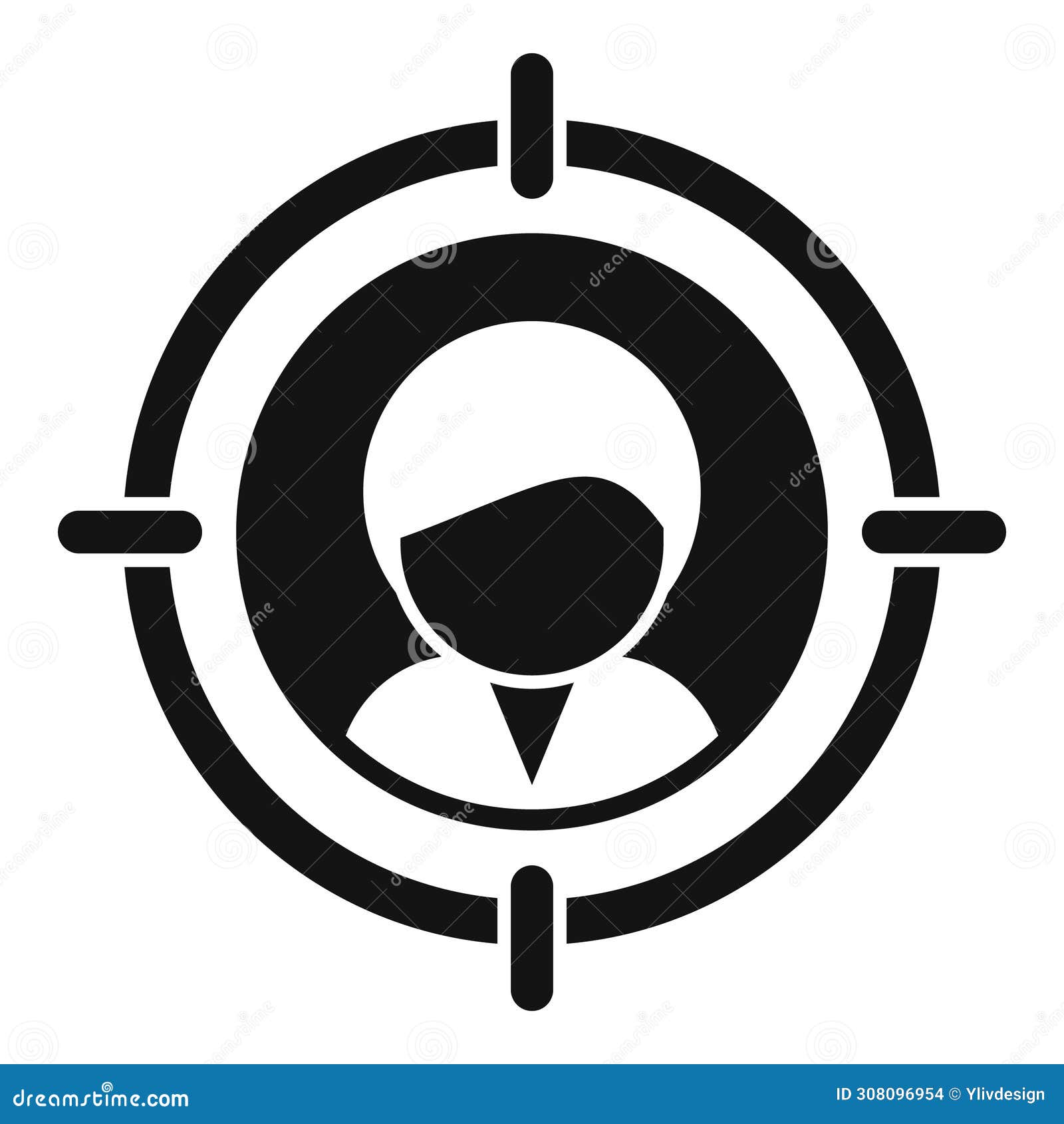 Client Online Target Icon Simple Vector. Criminal Process Stock ...
