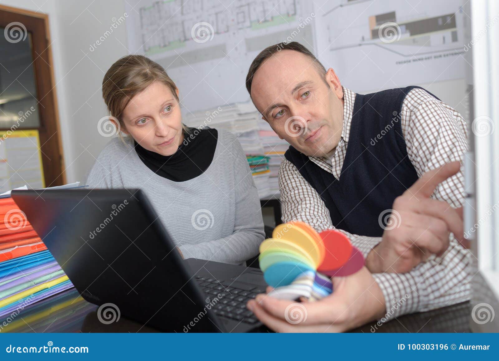 Client Pointing at Specific Shade Color Stock Photo - Image of choice ...