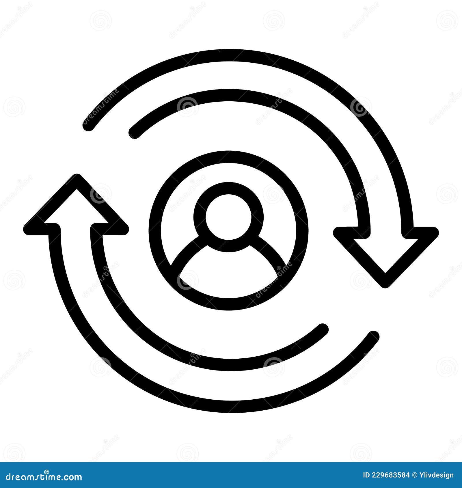 Client Retention Icon Outline Vector. Customer Retain Stock Vector ...