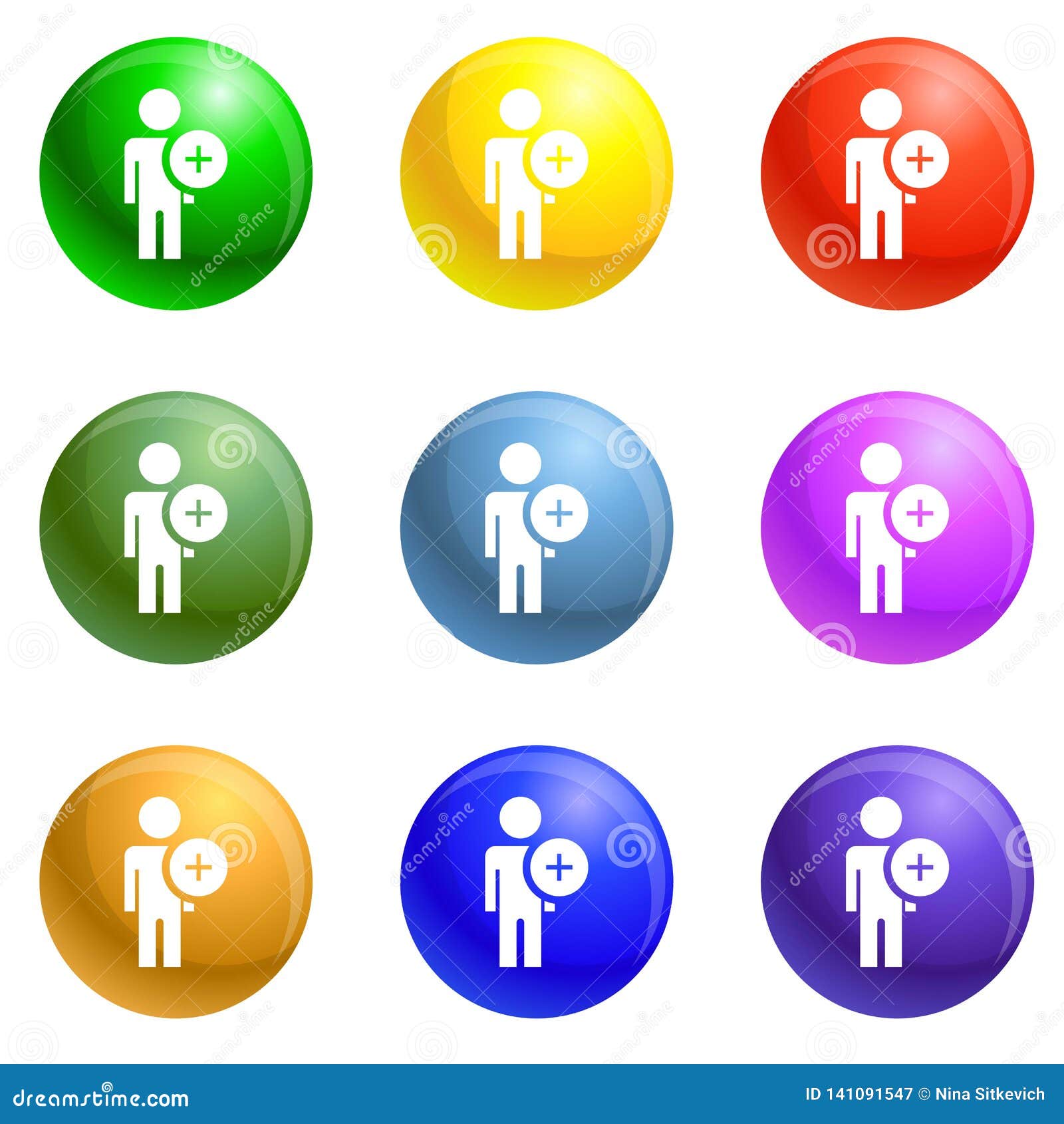 Client Retention Icons Set Vector Stock Vector - Illustration of ...