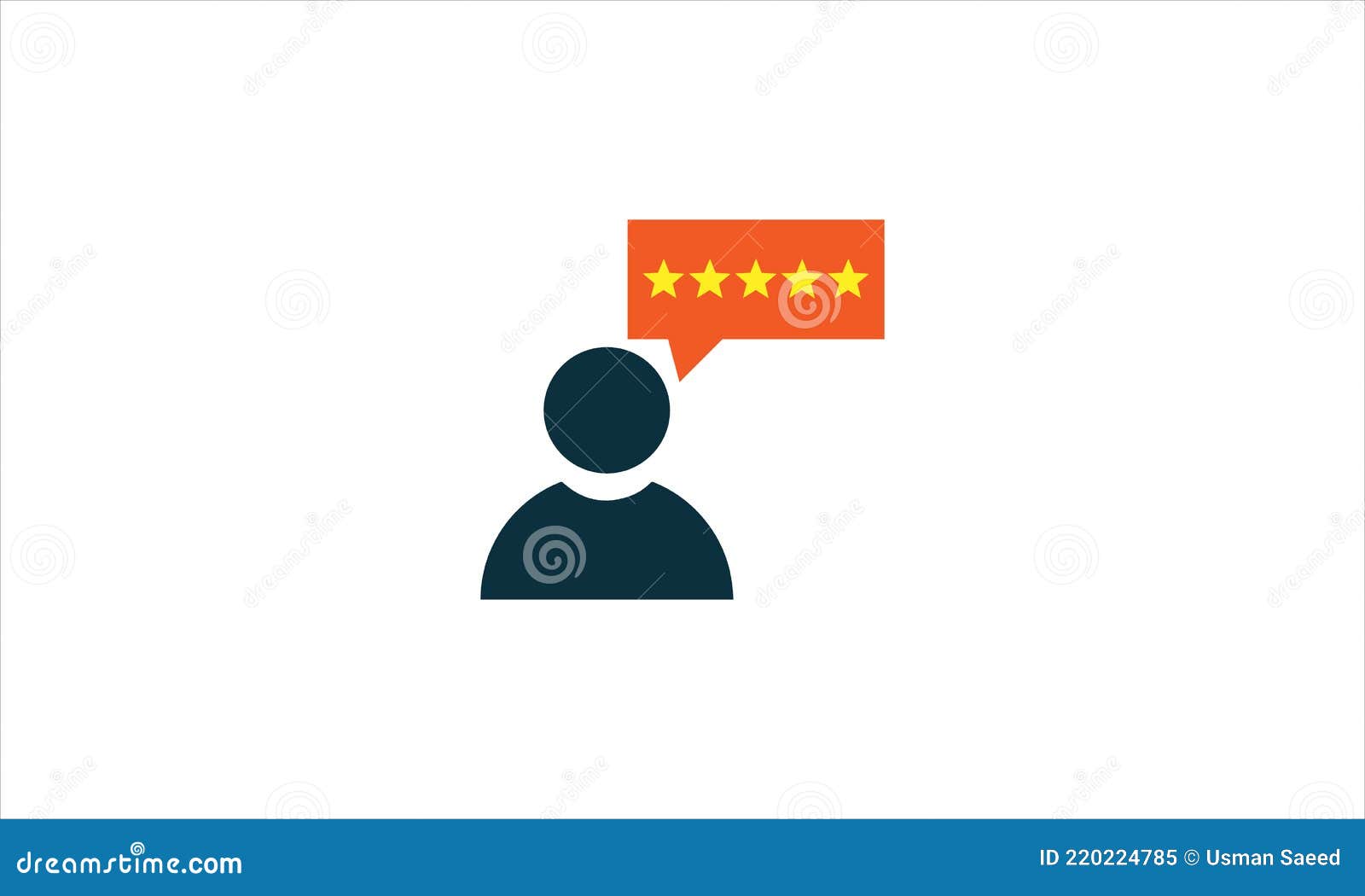 Client Review Message Icon Logo in Minimal Flat Design Template Stock ...