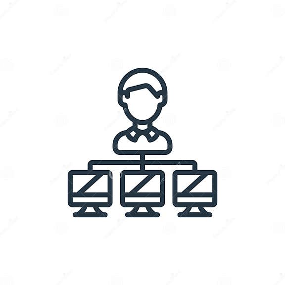 Client Server Icon Vector from Cloud Computing Concept. Thin Line ...