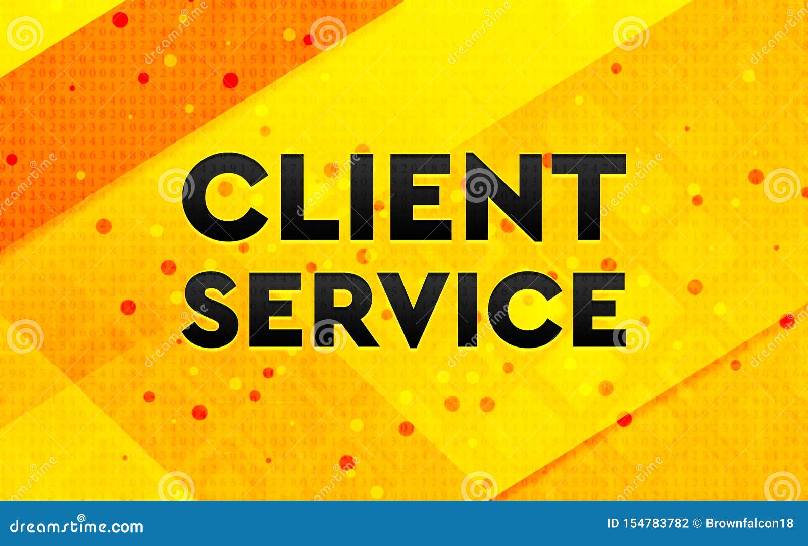 Client Service Abstract Digital Banner Yellow Background Stock ...