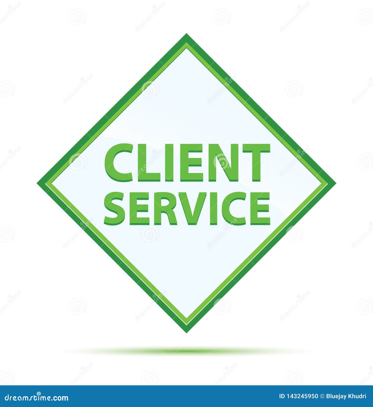 Client Service Modern Abstract Green Diamond Button Stock Illustration ...