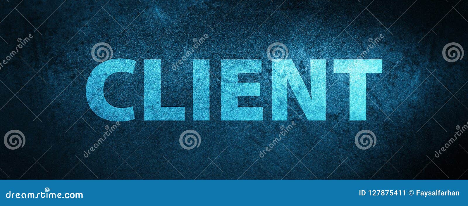 Client Special Blue Banner Background Stock Illustration - Illustration ...