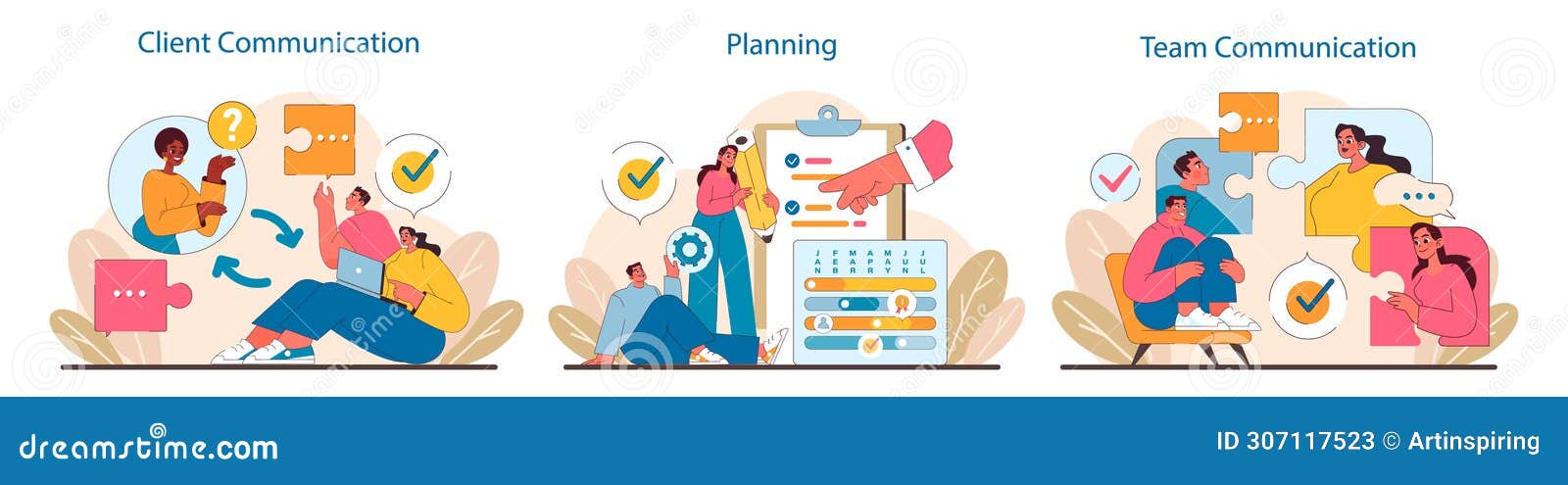 Client and Team Interaction Set. Dynamic Exchange with Clients, Project ...