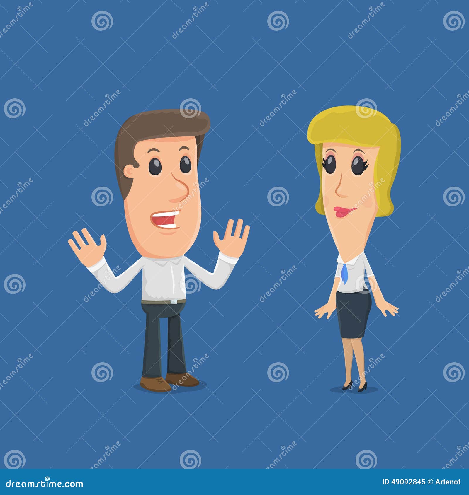Client Tells the Manager about His Problems Stock Illustration ...
