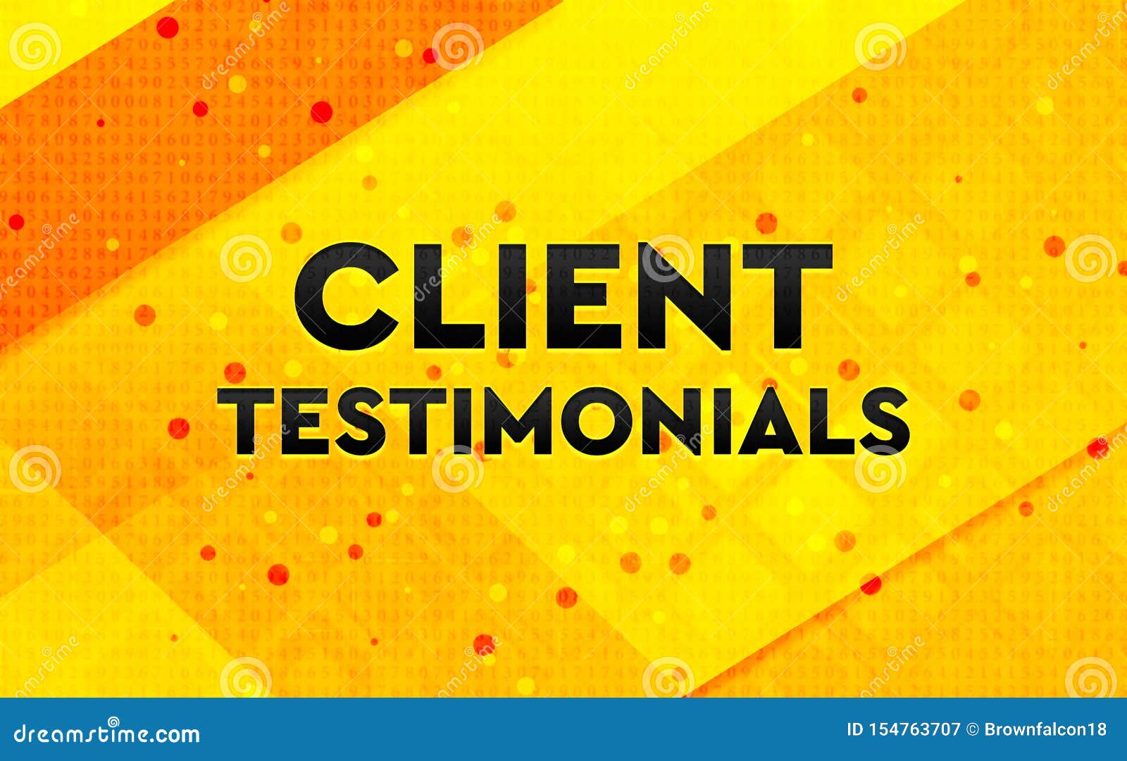 Client Testimonials Abstract Digital Banner Yellow Background Stock ...