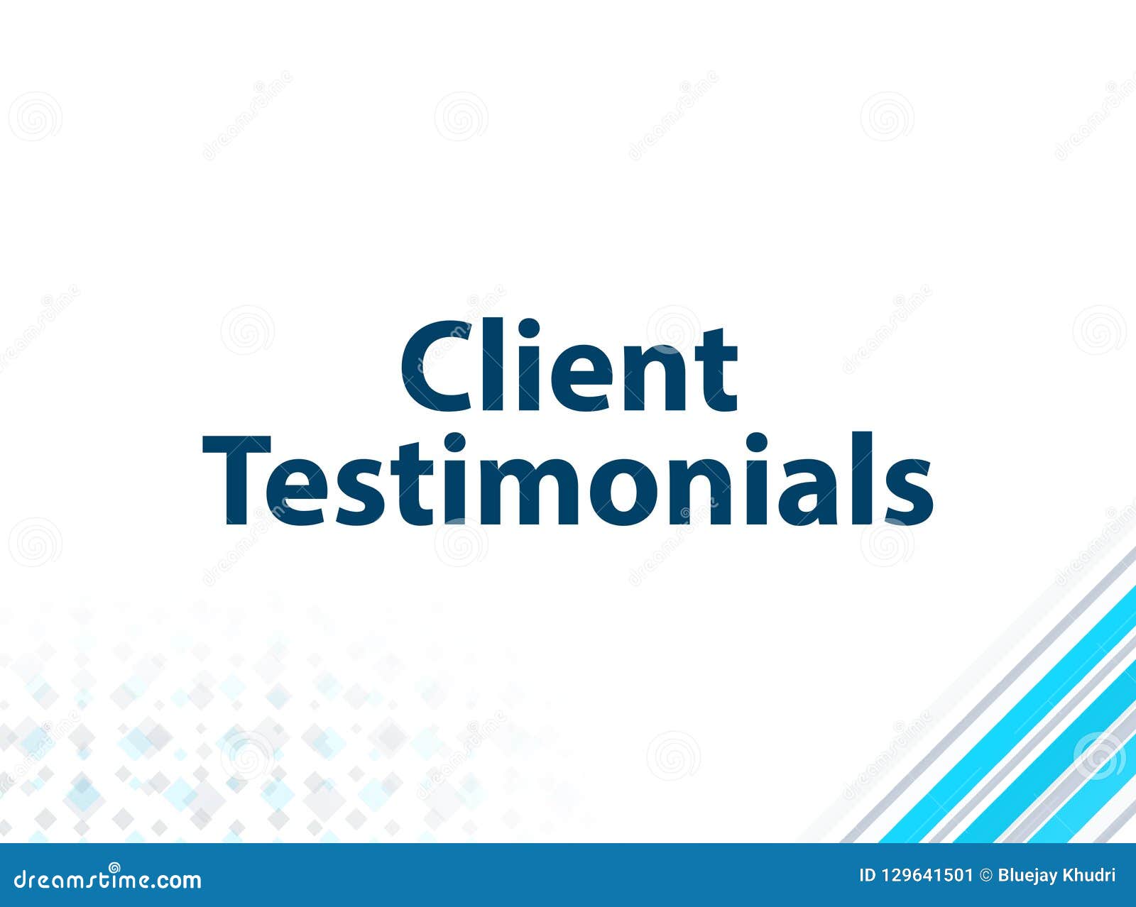 Client Testimonials Modern Flat Design Blue Abstract Background Stock ...