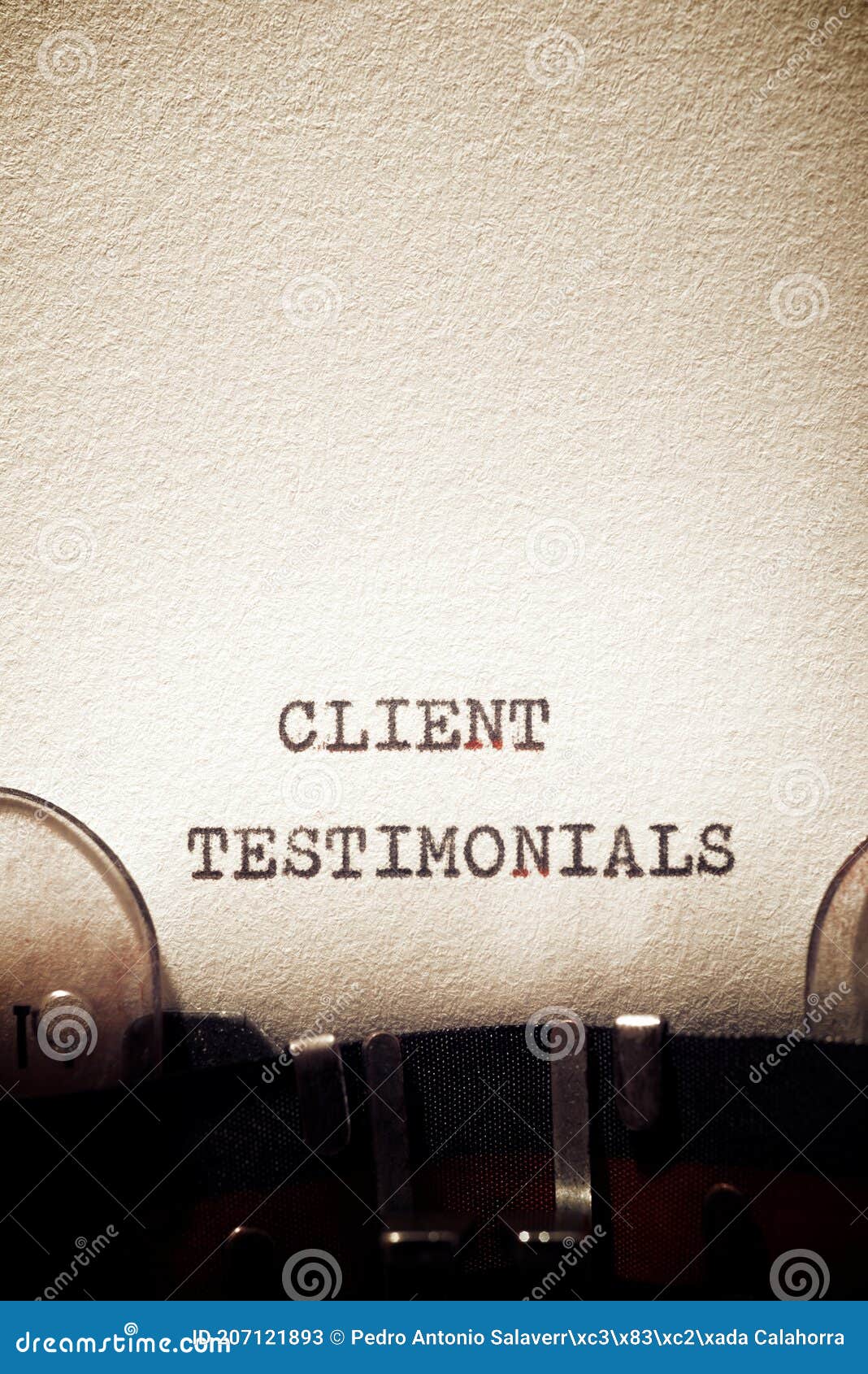 Client testimonials phrase stock image. Image of concept - 207121893