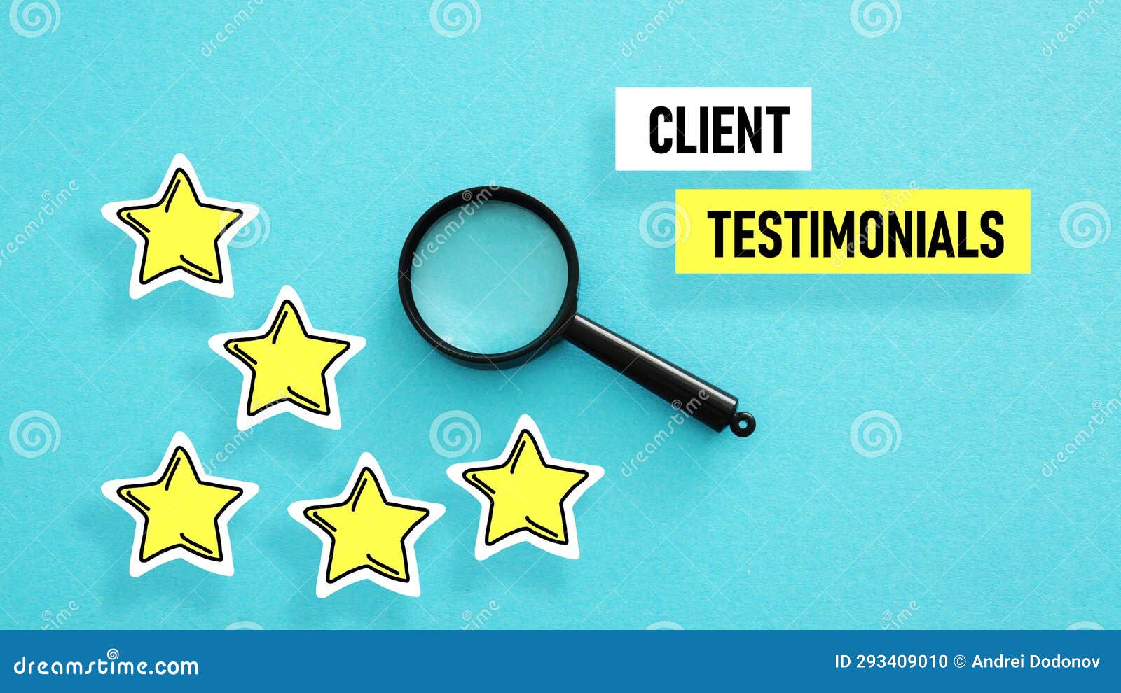 Client Testimonials are Shown Using the Text and Photo of Stars and ...