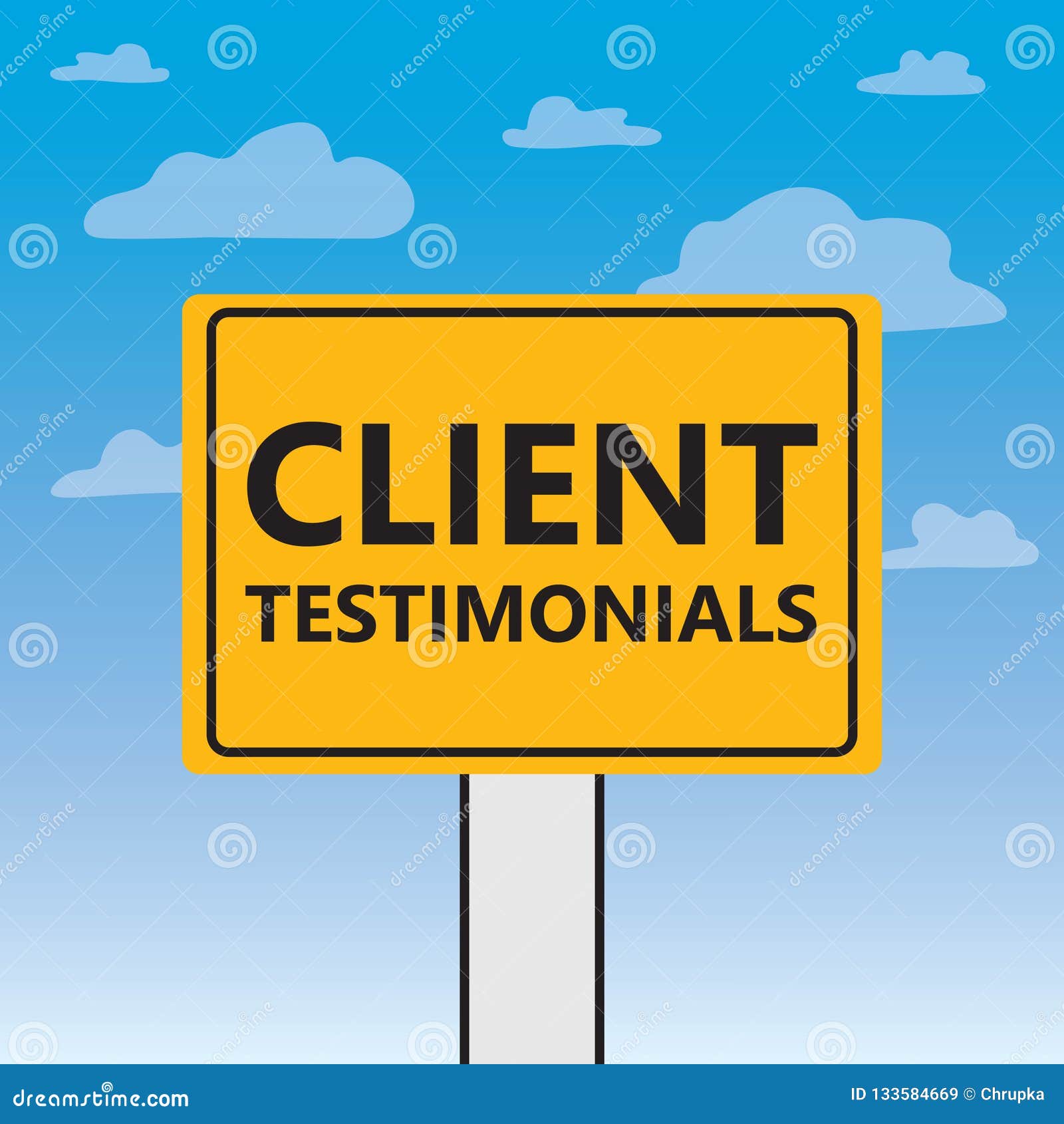 Client Testimonials Written on a Billboard Stock Vector - Illustration ...