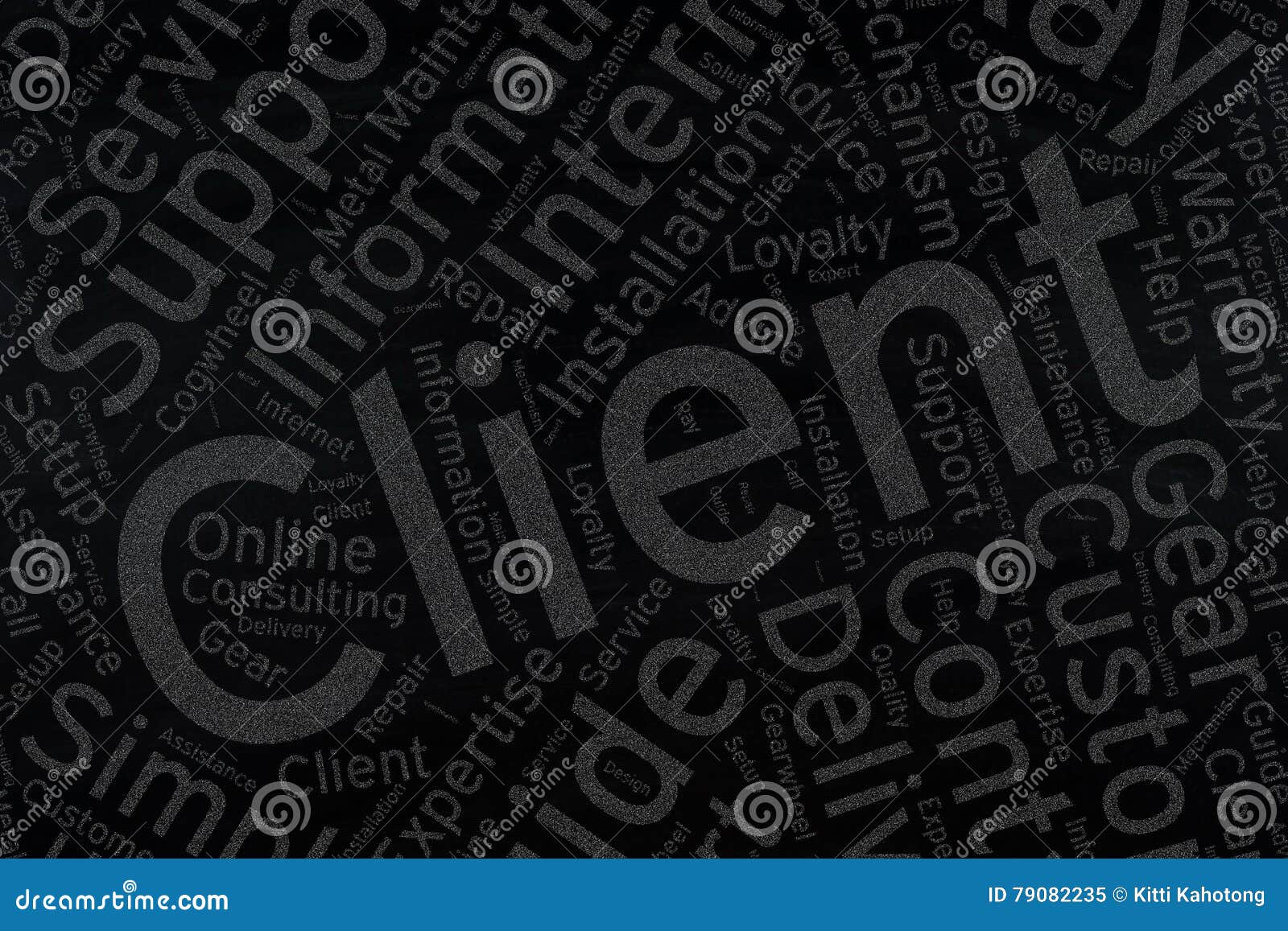 Client ,Word Cloud Art on Blackboard Stock Image - Illustration of ...