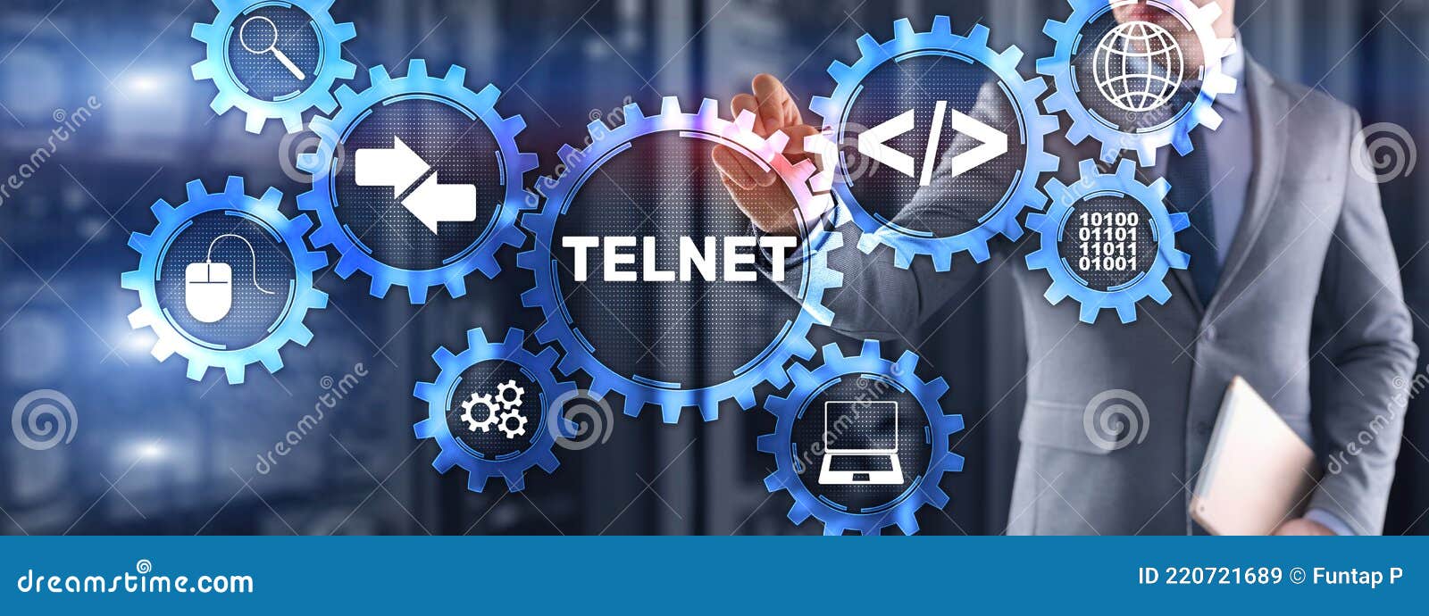 Cliente De Terminal Virtual Telnet. Concepto De Internet Y Red Imagen ...