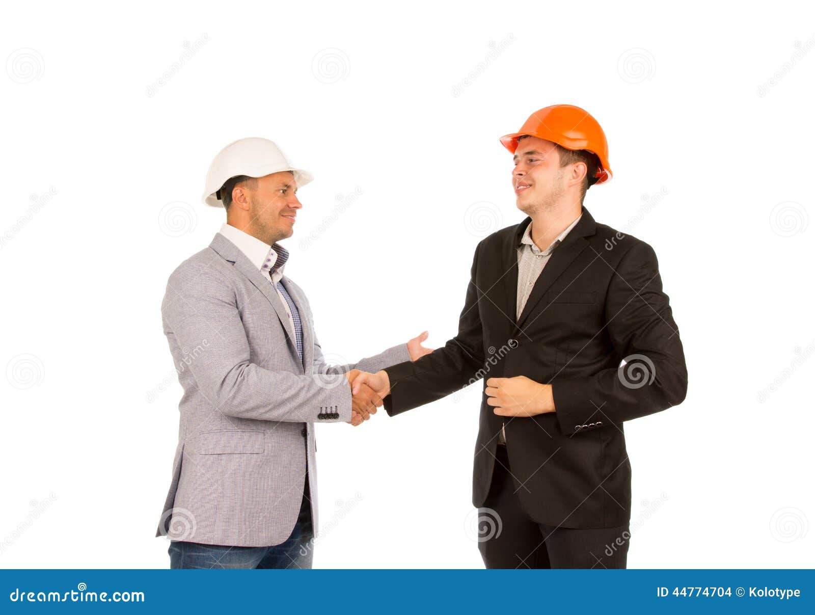 Cliente E Ingeniero Felices Shaking Hands Foto de archivo - Imagen de ...
