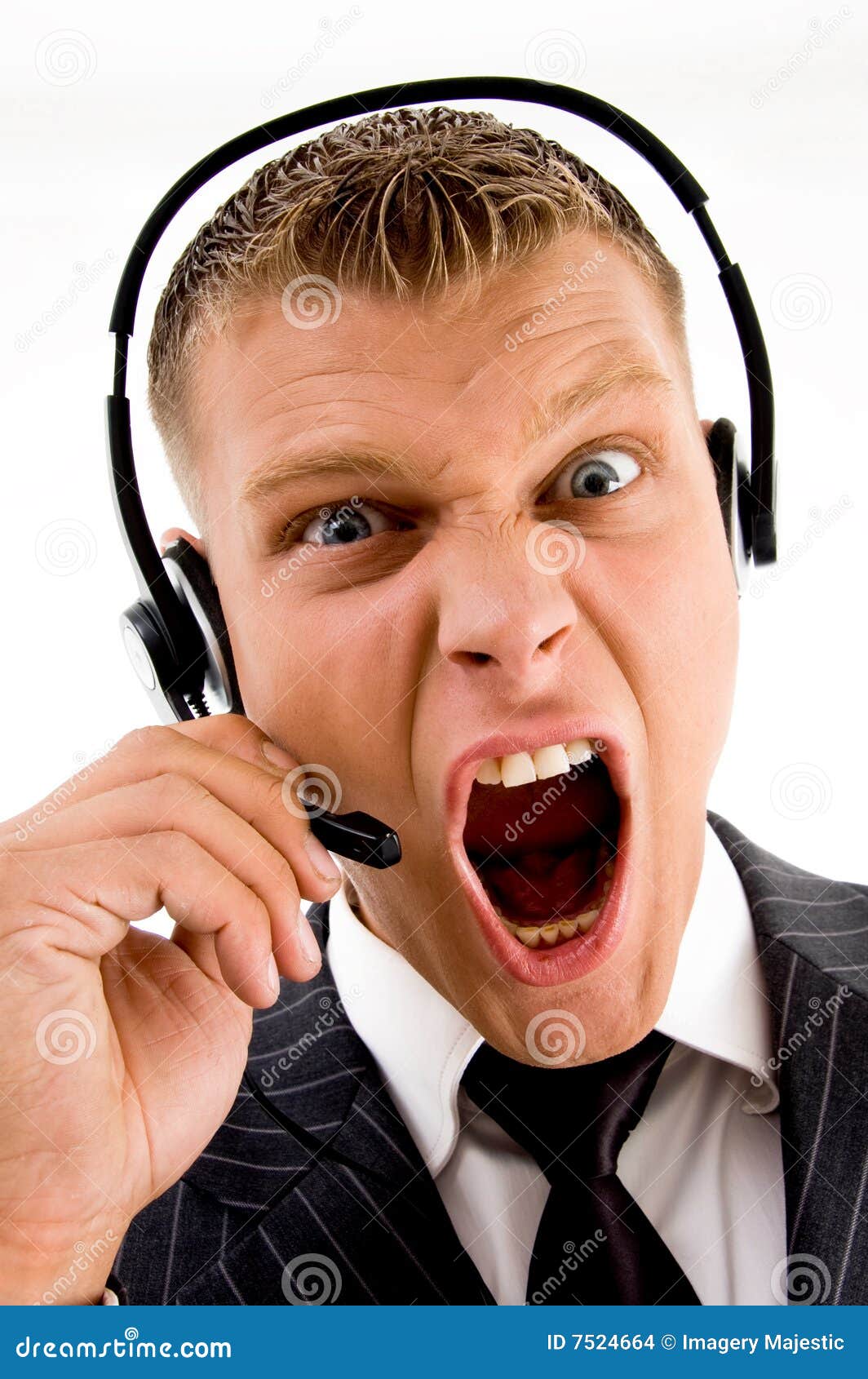 Cliente Frustrado Que Se Queja Foto de archivo - Imagen de cliente ...