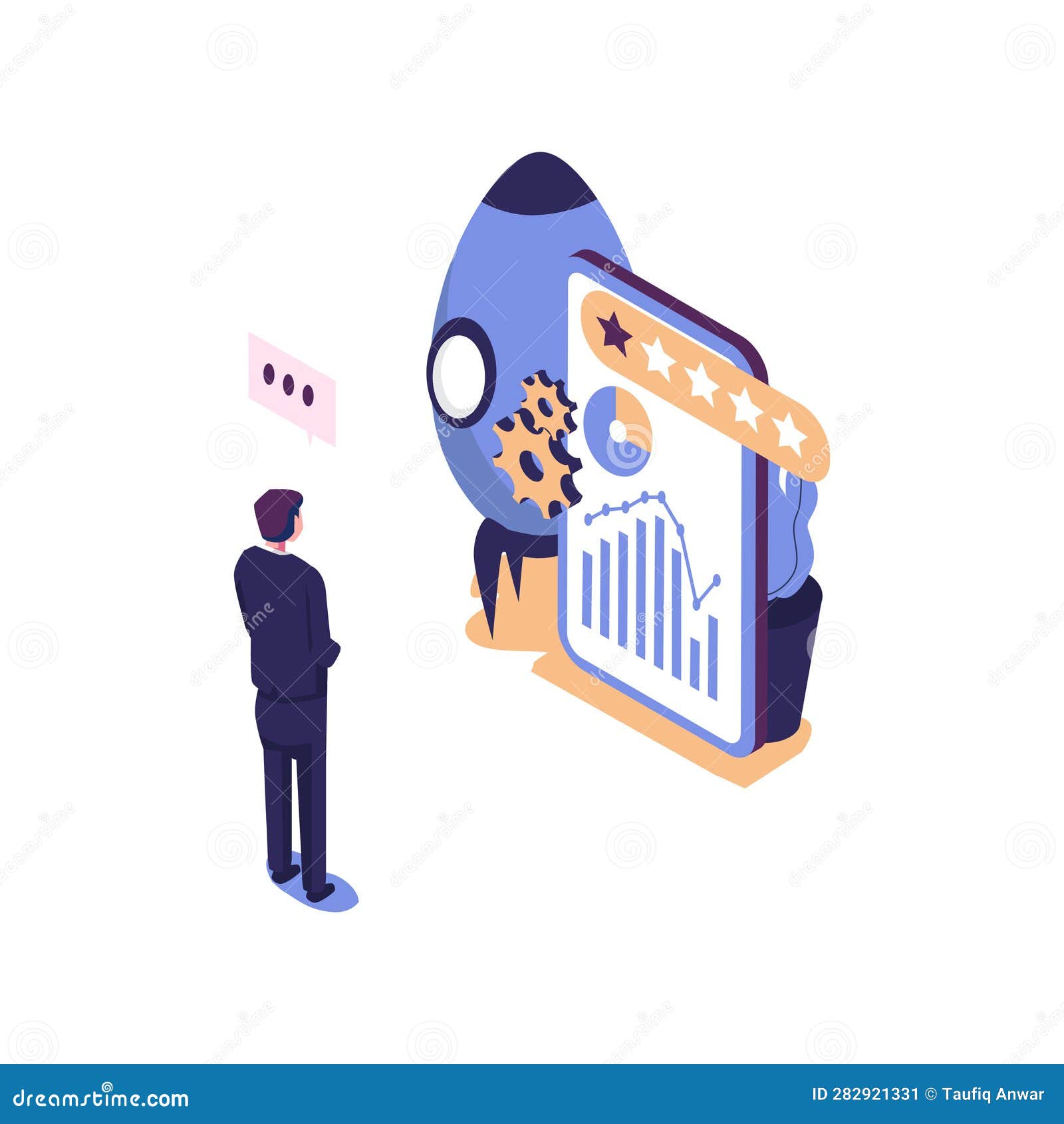 Clienting Flat Style Isometric Illustration Vector Design Stock Vector ...