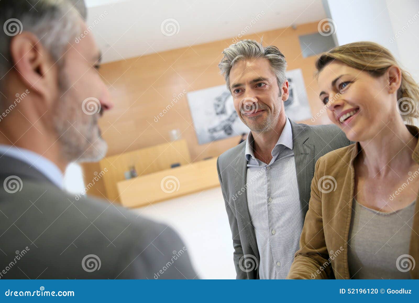 Clients and Banking Advisor Handshaking Stock Photo - Image of advisor ...
