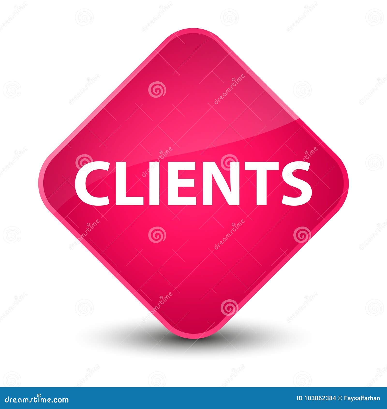 Clients Elegant Pink Diamond Button Stock Illustration - Illustration ...