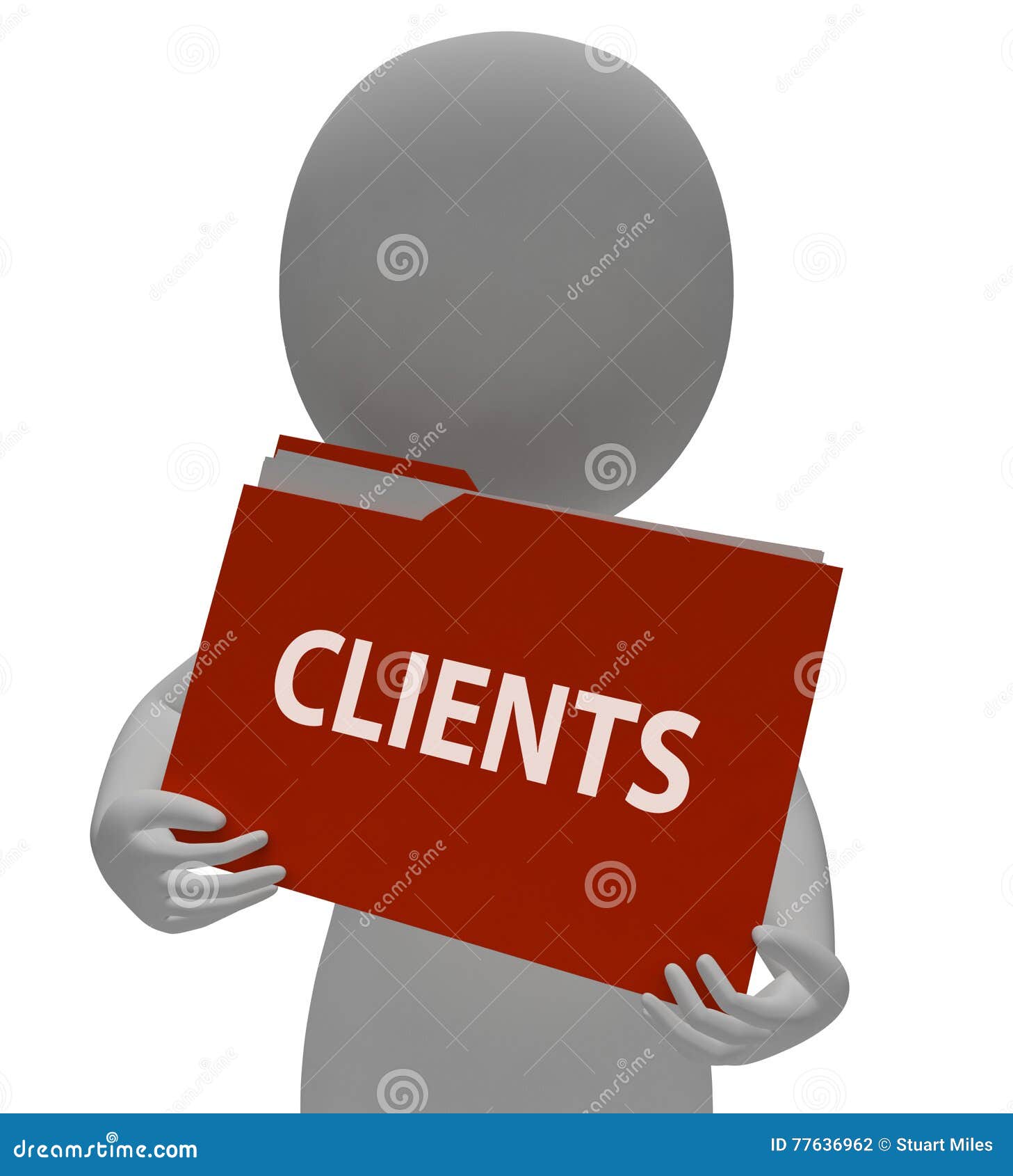 Clients Folder Indicates Administration Organization and Consumers 3d ...