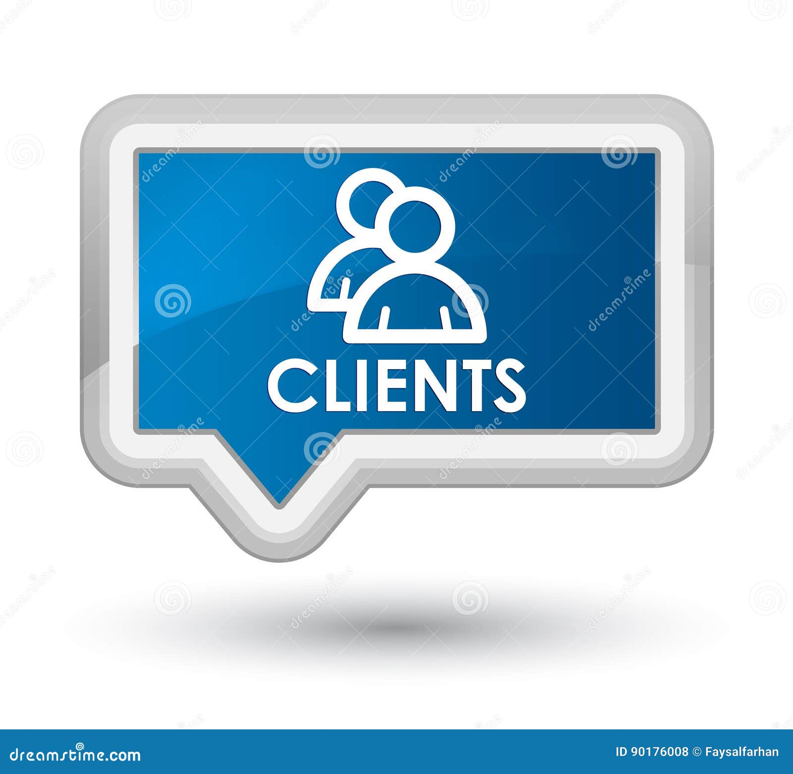Clients (group Icon) Prime Blue Banner Button Stock Illustration ...
