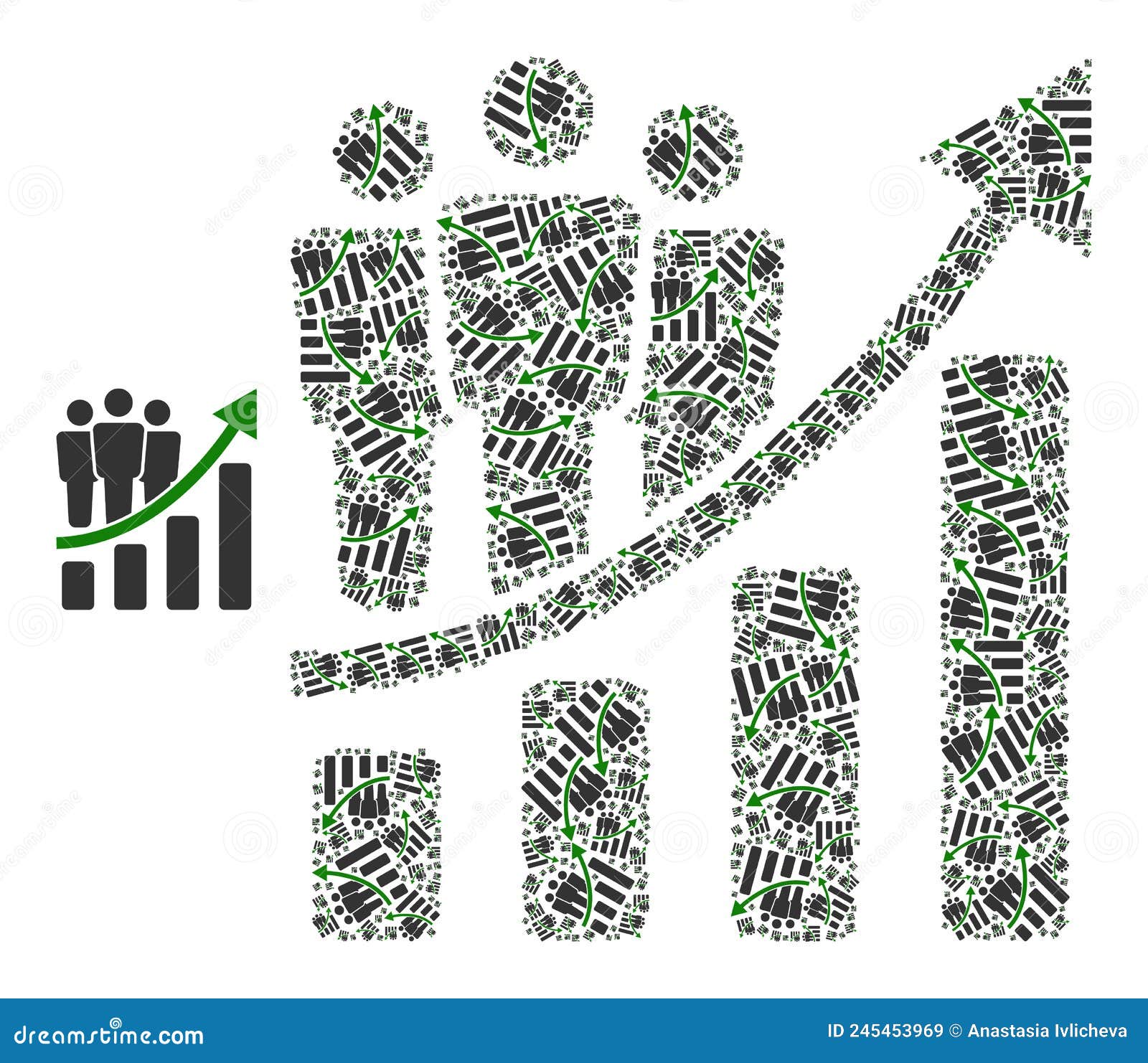 Clients Growth Chart Fractal Collage of Clients Growth Chart Items ...