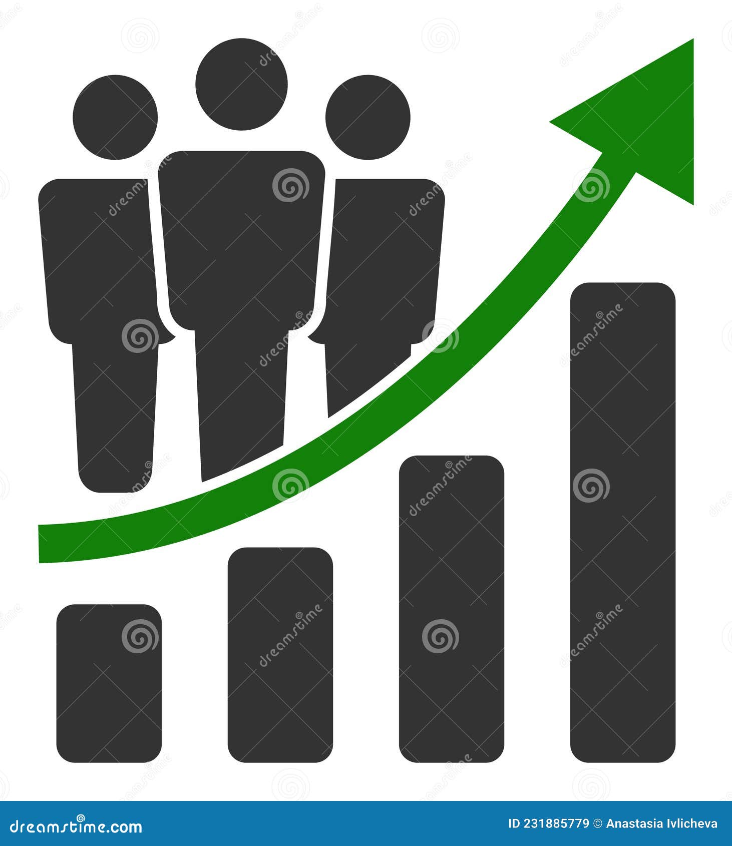 Clients Growth Chart - Vector Icon Illustration Stock Vector ...