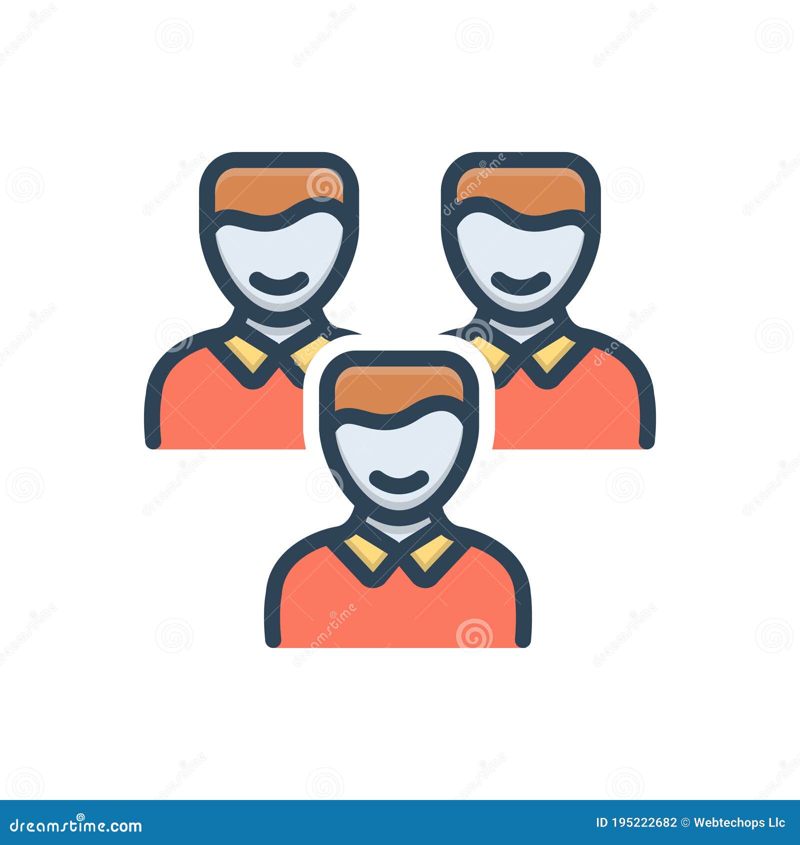 Color Illustration Icon for Clients, Customer and People Stock ...