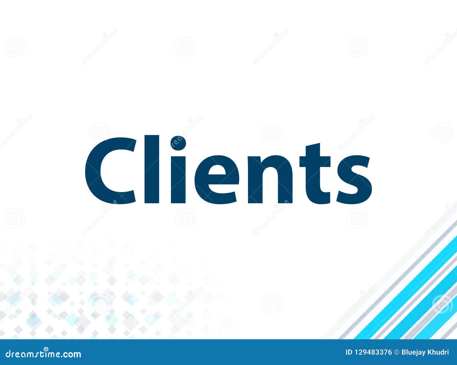 Clients Modern Flat Design Blue Abstract Background Stock Illustration ...