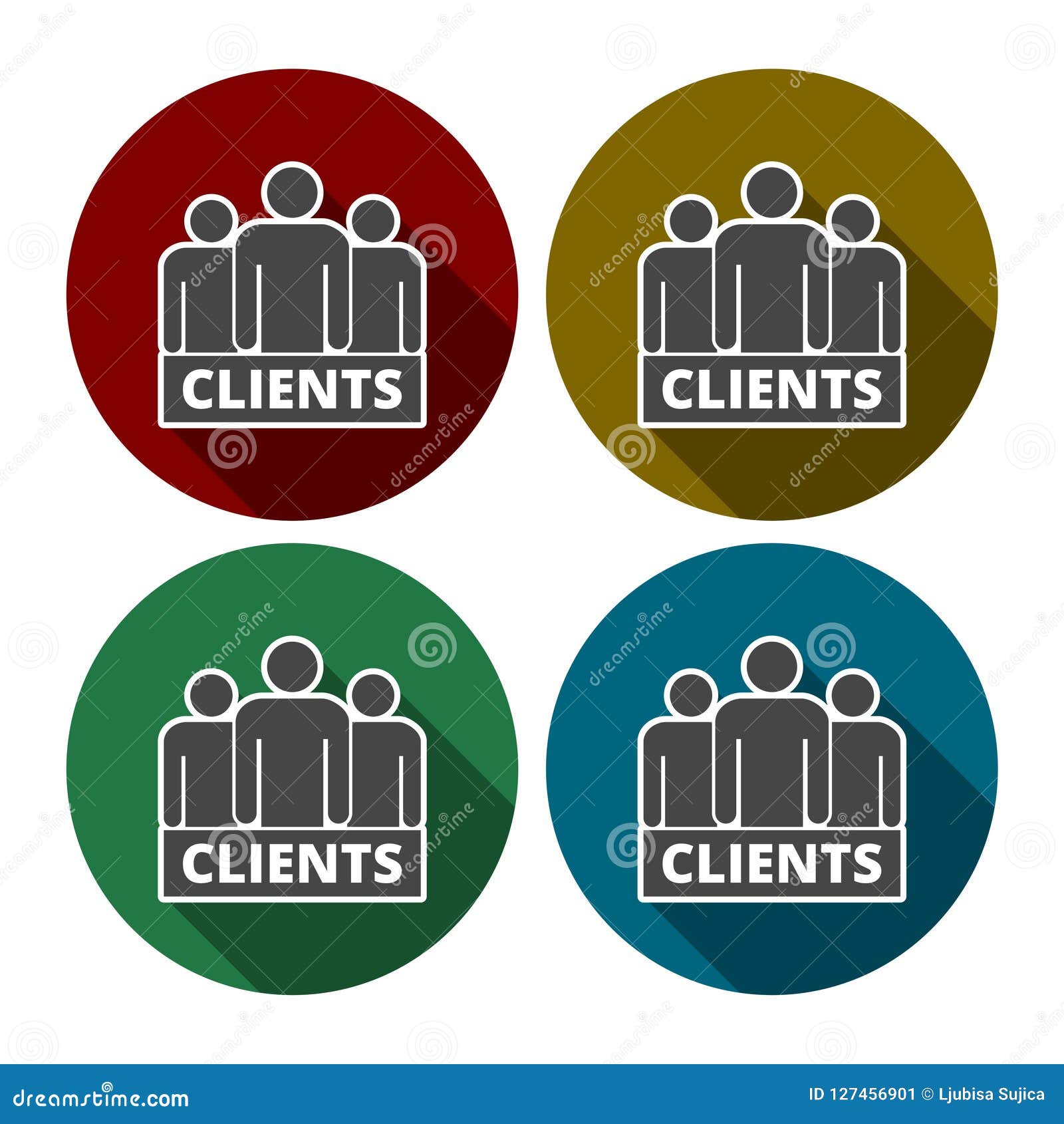 Clients Sign Icon. Group of People Symbol Stock Illustration ...