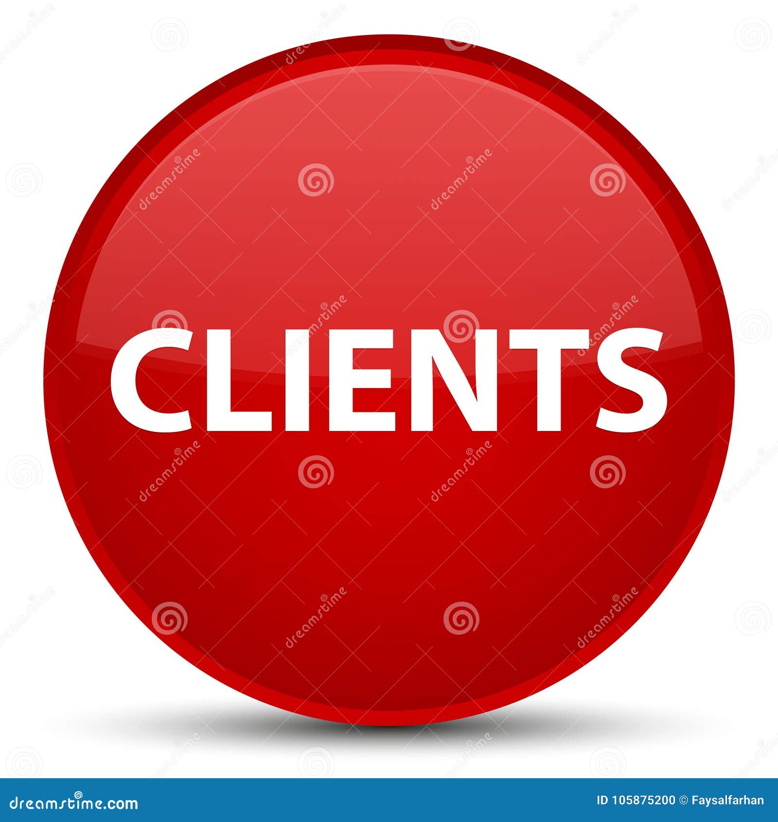 Clients Special Red Round Button Stock Illustration - Illustration of ...