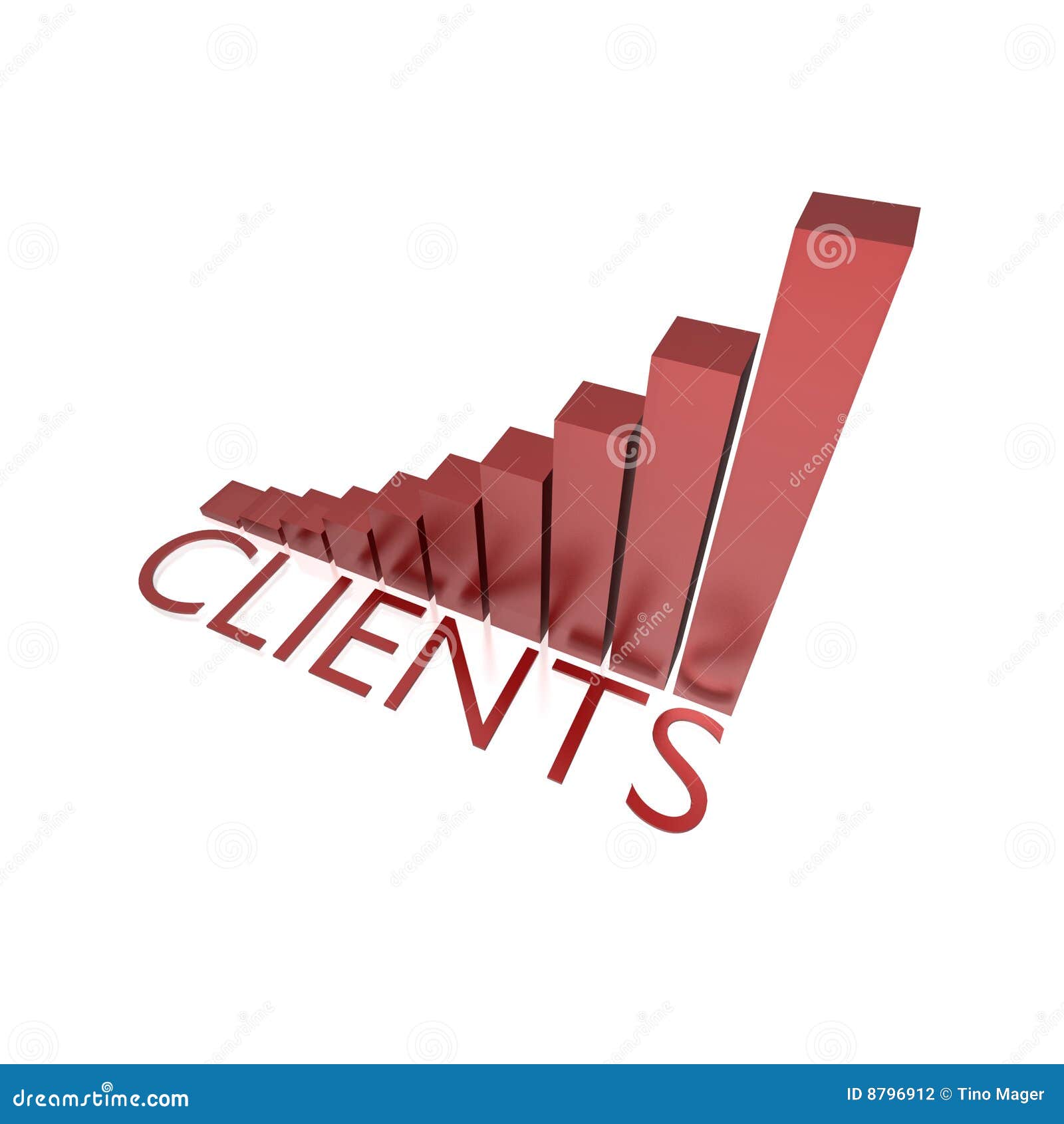 Clients success graph stock illustration. Illustration of progress ...