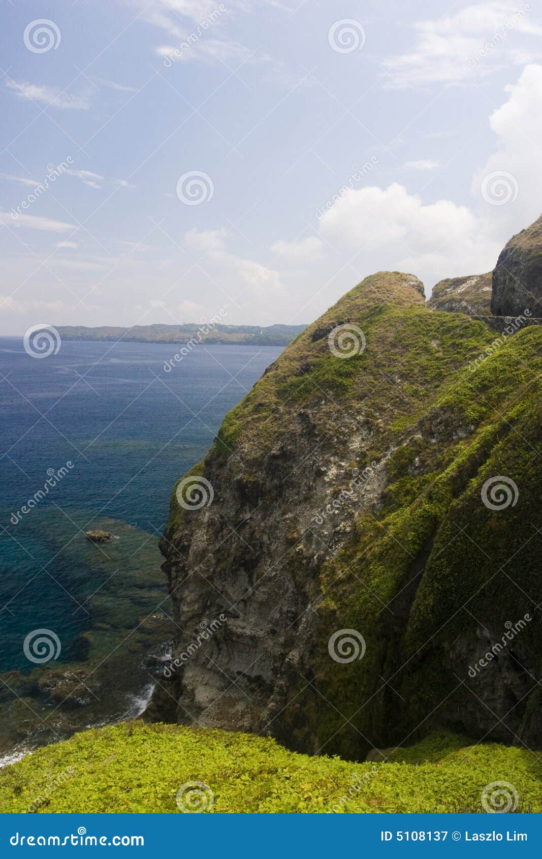 Cliff stock image. Image of ocean, clouds, rest, batanes - 5108137
