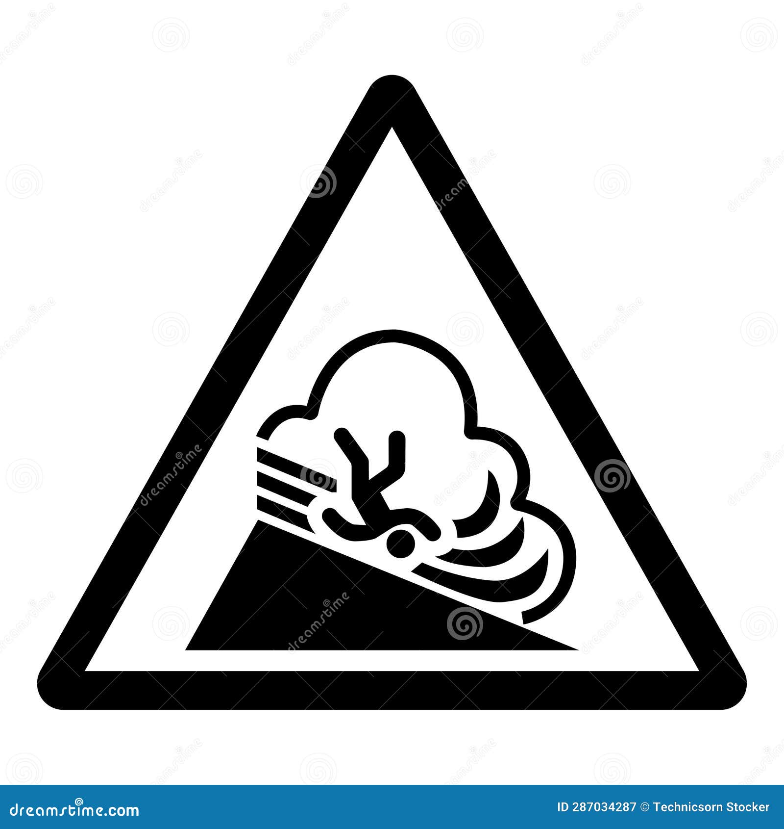 Cliff Area Symbol Sign, Vector Illustration, Isolate on White ...