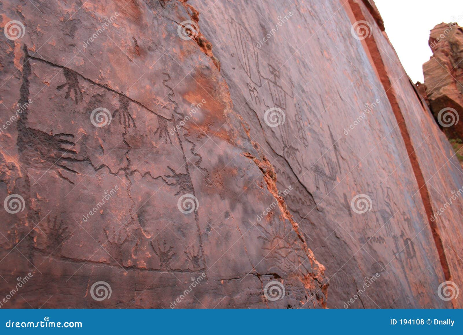 Cliff Art Writing Carvings Picture. Image: 194108