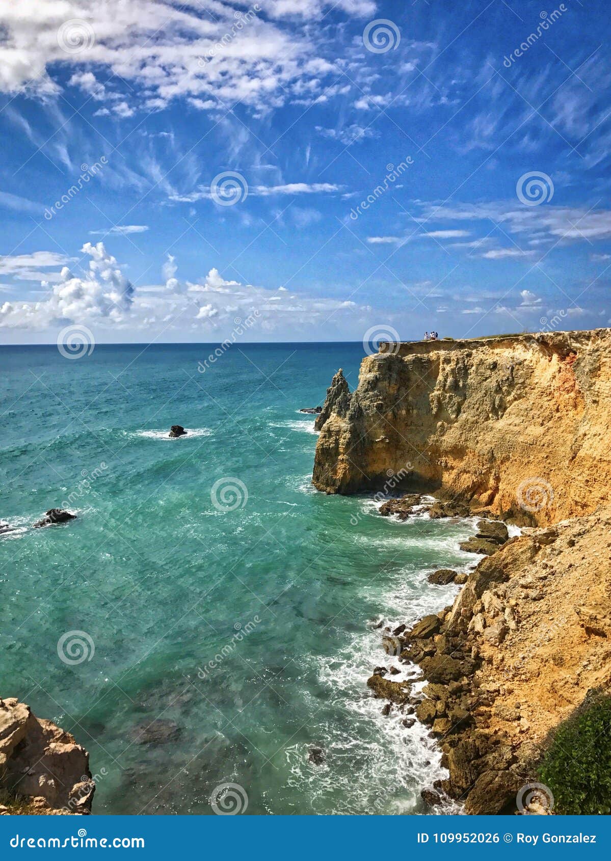 Cliff Beach Makes a Beautiful Sight Stock Photo - Image of waters ...