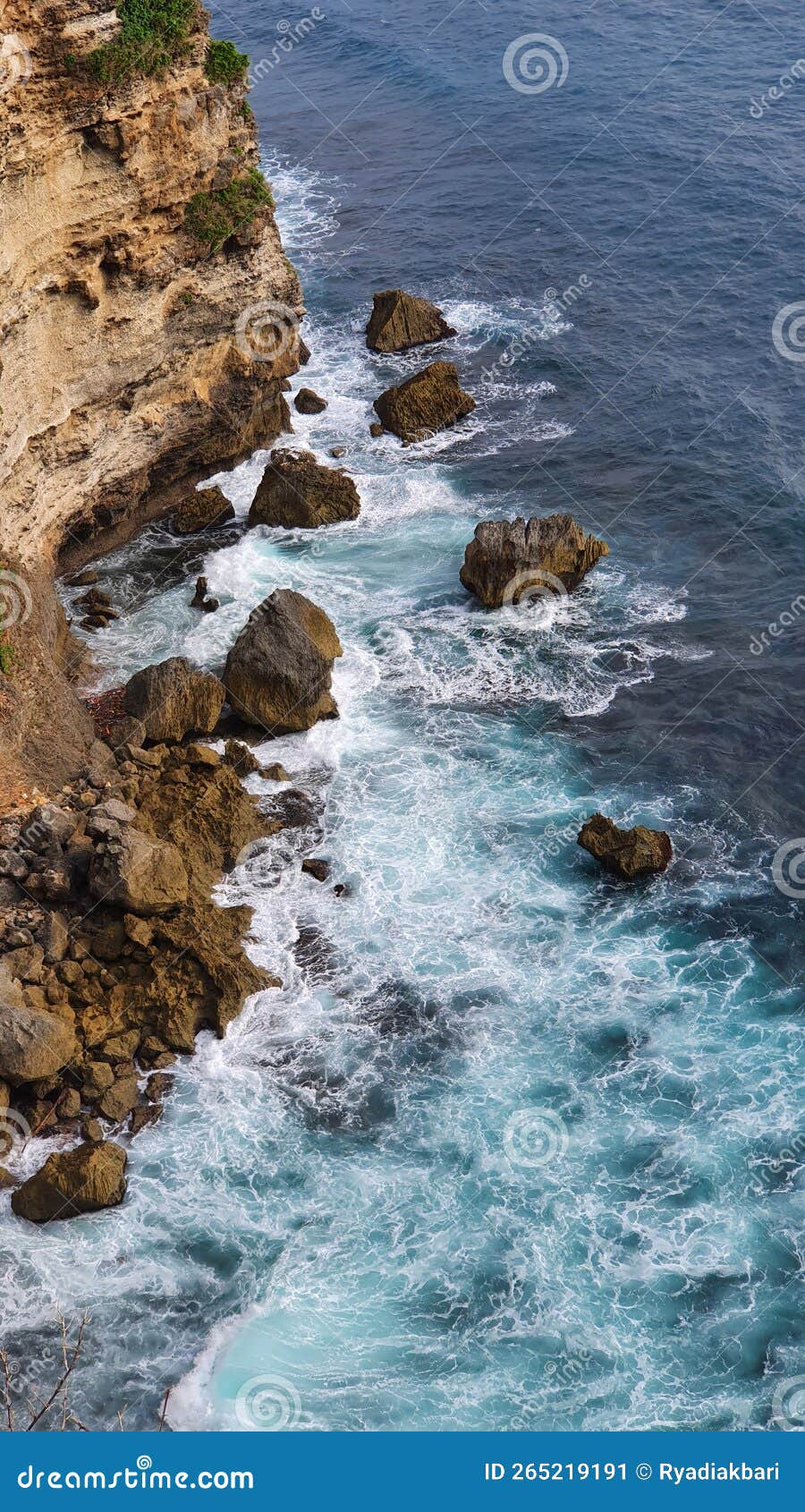 The cliff stock image. Image of ocean, beach, cliff - 265219191