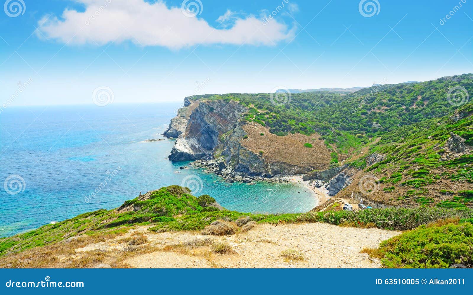 Cliff and Beach in Sardinia Stock Image - Image of italy, rocks: 63510005