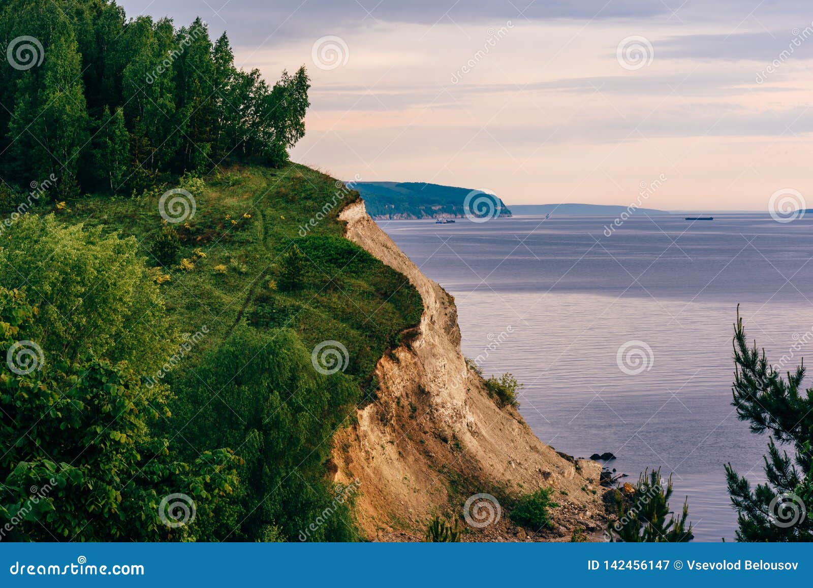 Cliff with birch woodland stock image. Image of nature - 142456147