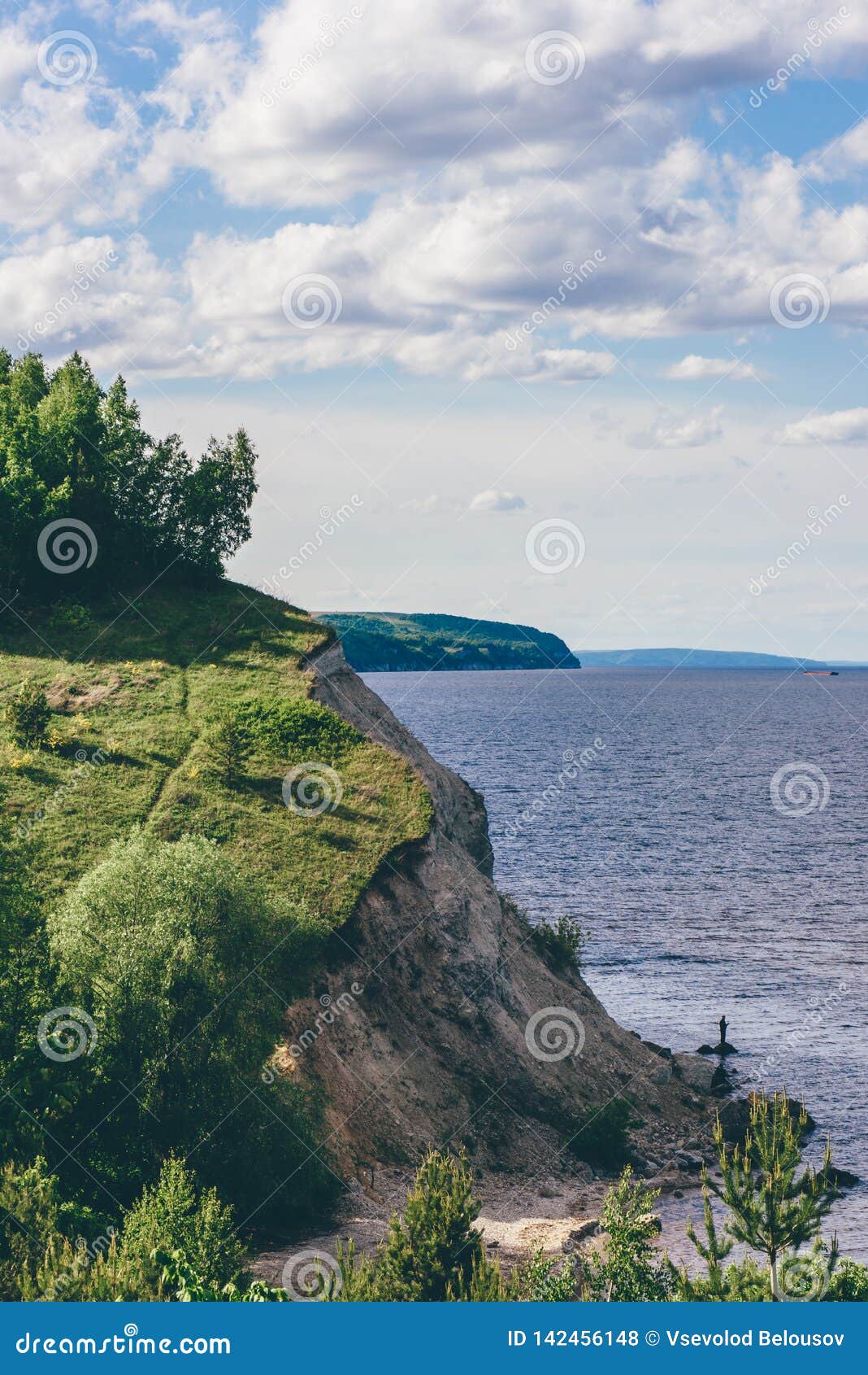 Cliff with birch woodland stock photo. Image of outdoor - 142456148