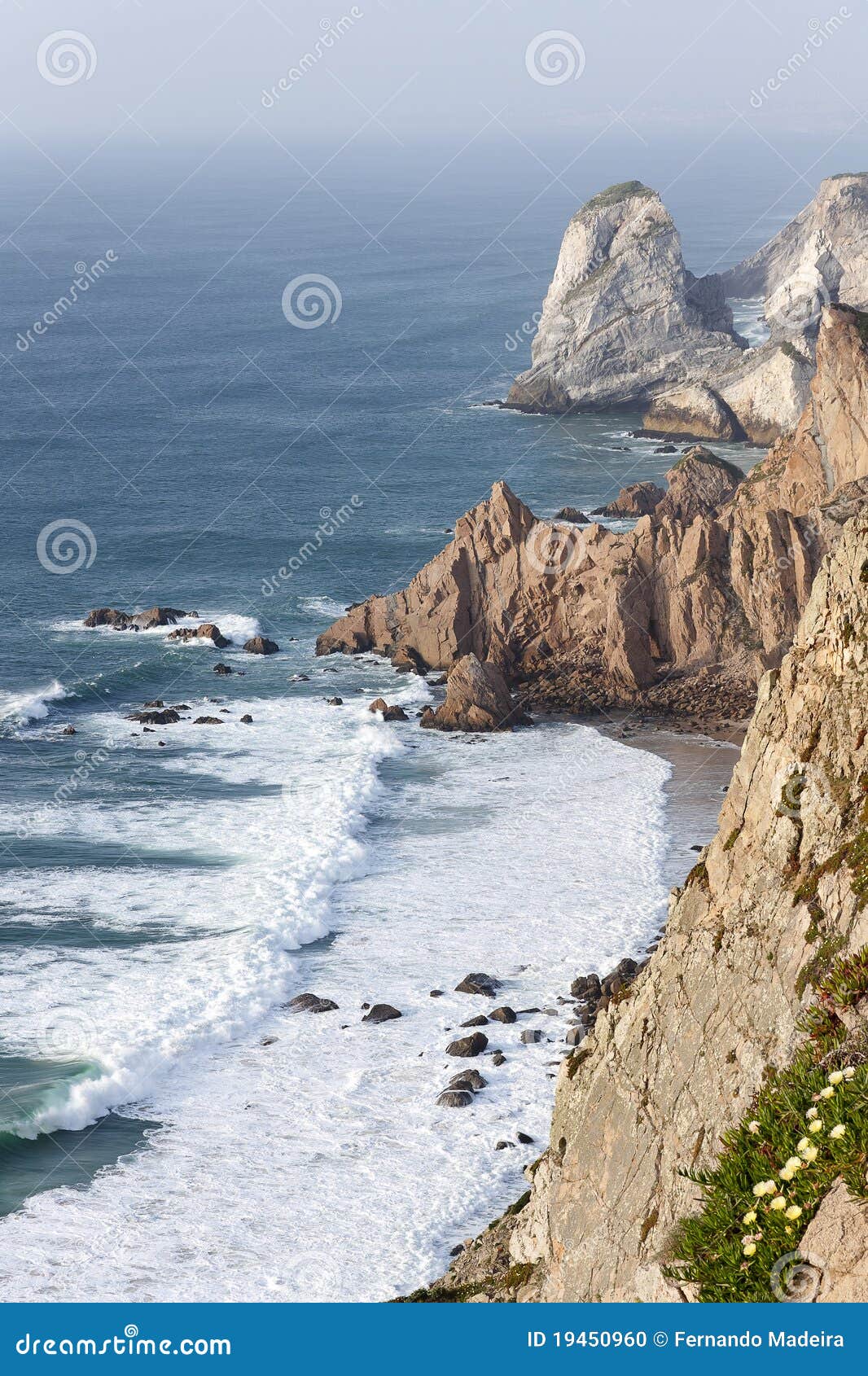 Cliff at Cabo da Roca stock photo. Image of landmark - 19450960