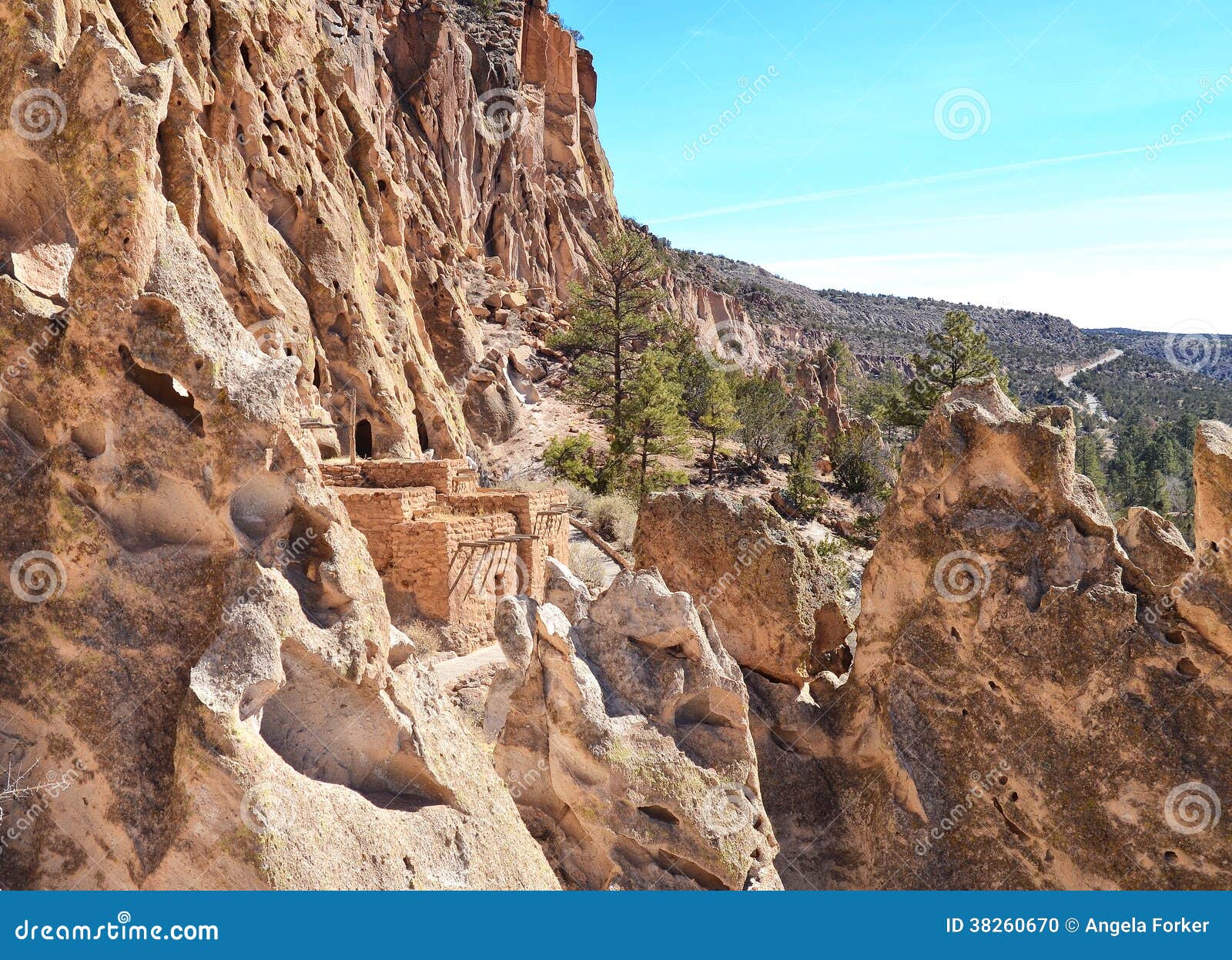 Cliff Cave Dwellings stock photo. Image of bandelier - 38260670