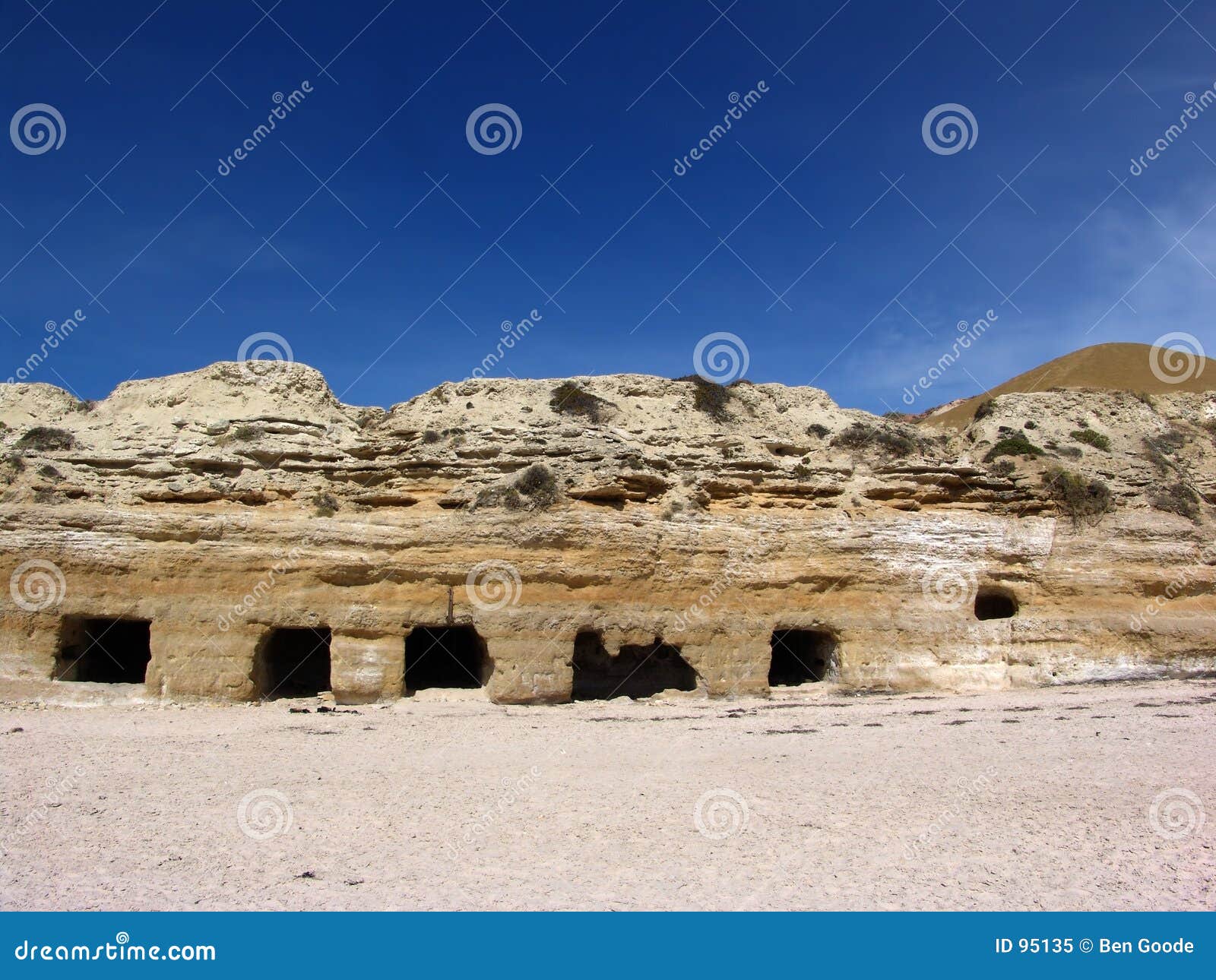 Cliff Caves stock image. Image of rock, coastline, caves - 95135