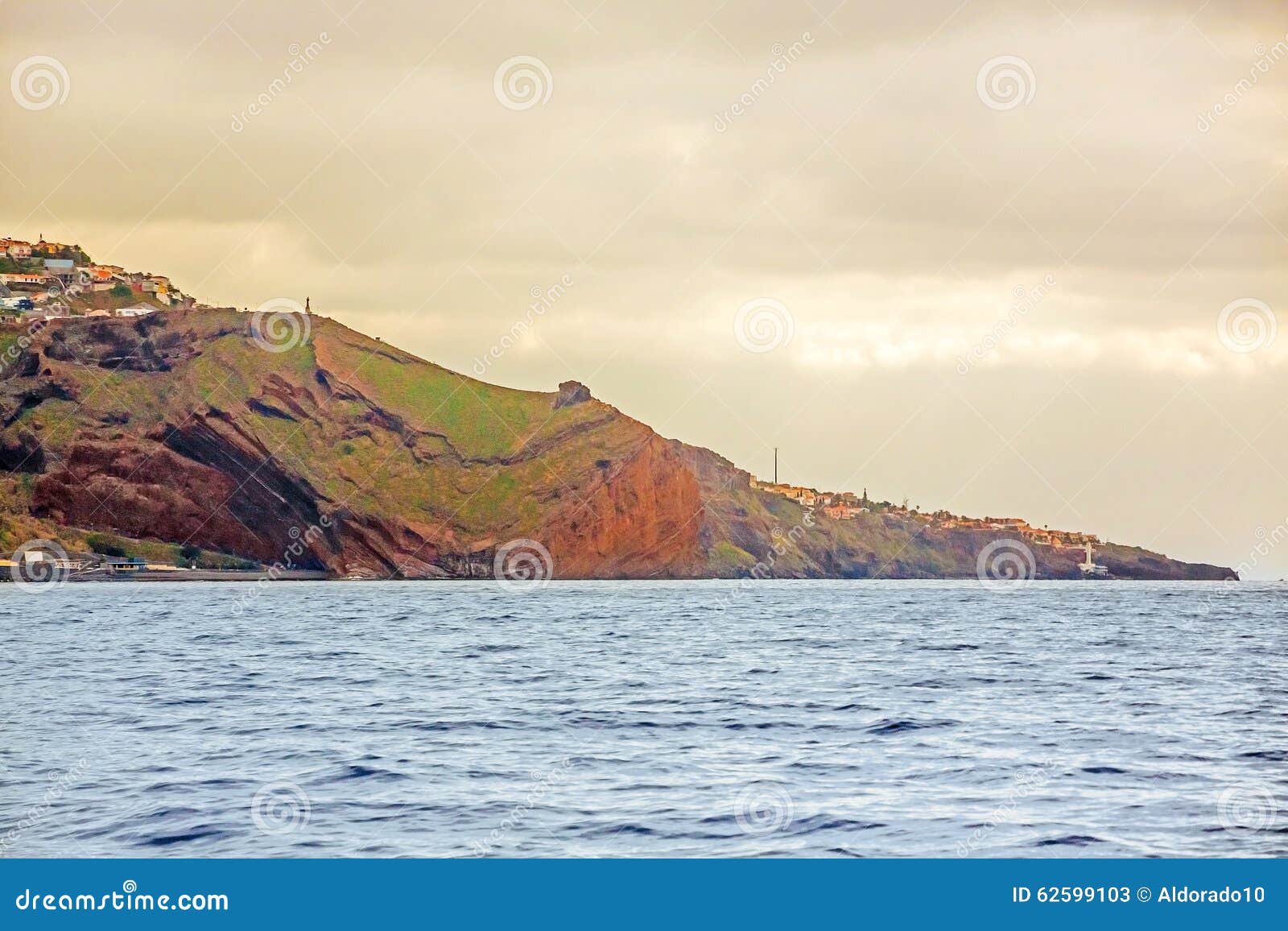 Cliff Coast Off Town Canico, Madeira Stock Image - Image of mountain ...