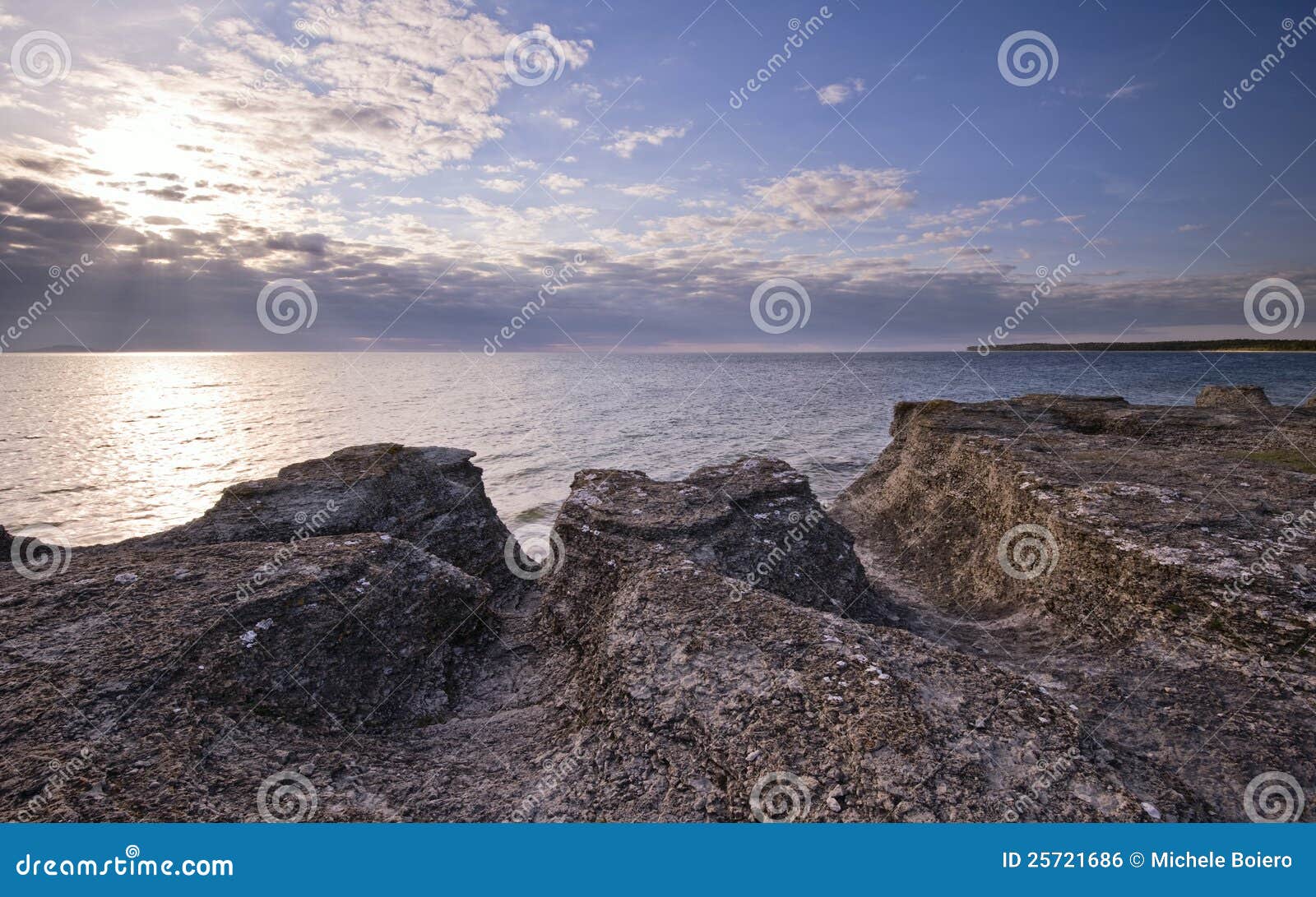 Cliff by the Coast Over the Sea Stock Photo - Image of blue, scenic ...