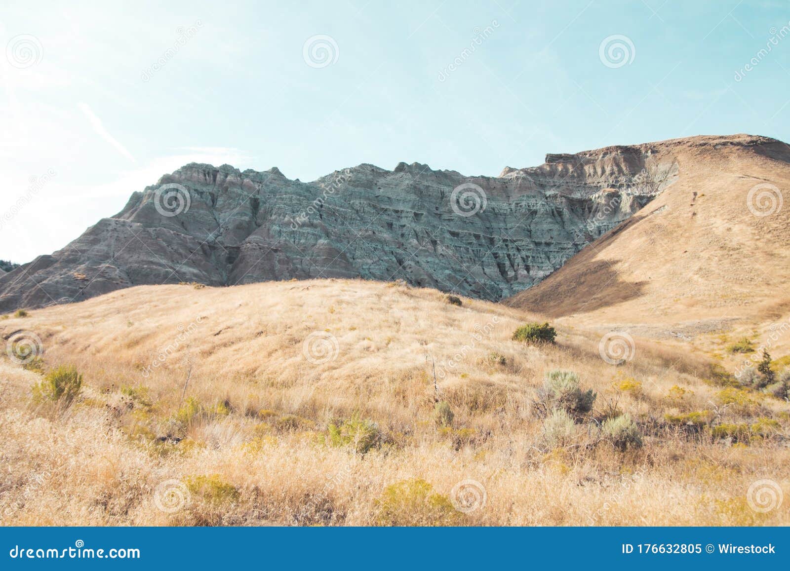 Cliff Covered in Grass and Moss during Daytime Stock Image - Image of ...